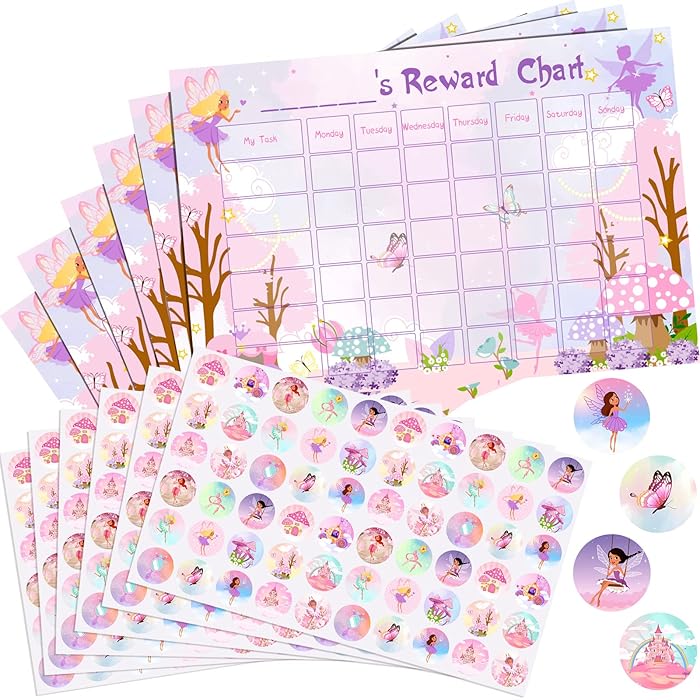 Buy Outus 12 Pieces Reward Chart with Stickers Include 6 Pieces ...