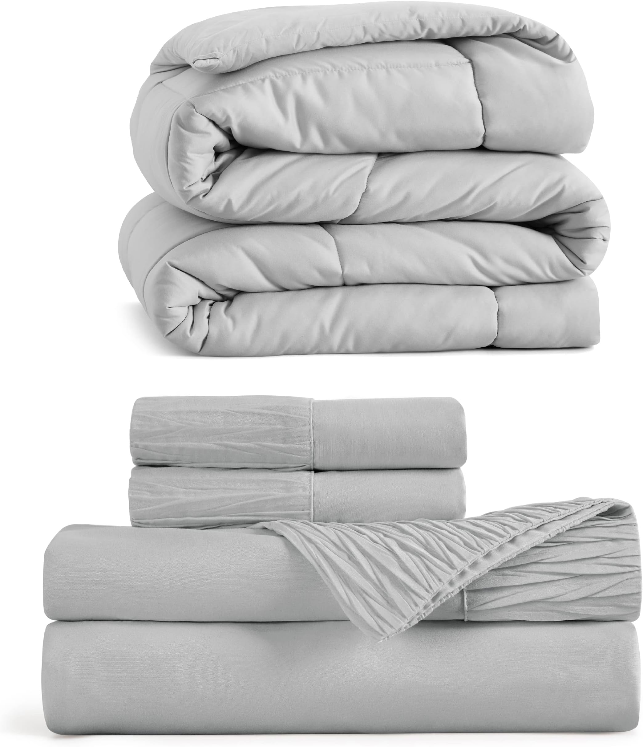 Amazon.com: Bedsure King Comforter Duvet Insert Bundle King Size Sheets ...