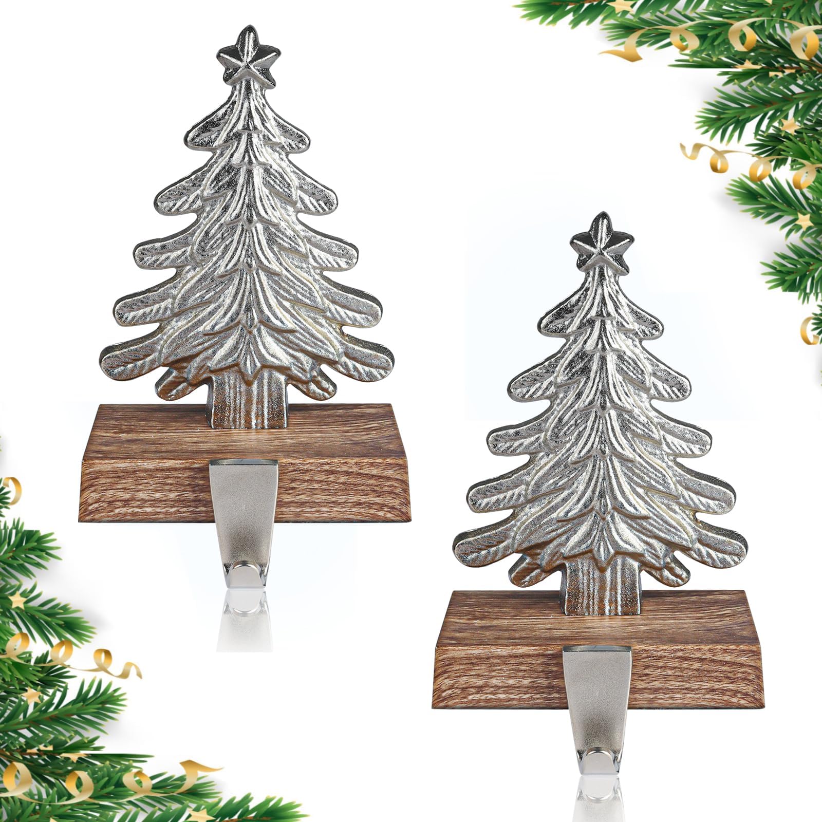 Amazon.com: HomArt Stocking Holder Pinecone - Cast Iron (Rust) : Home ...
