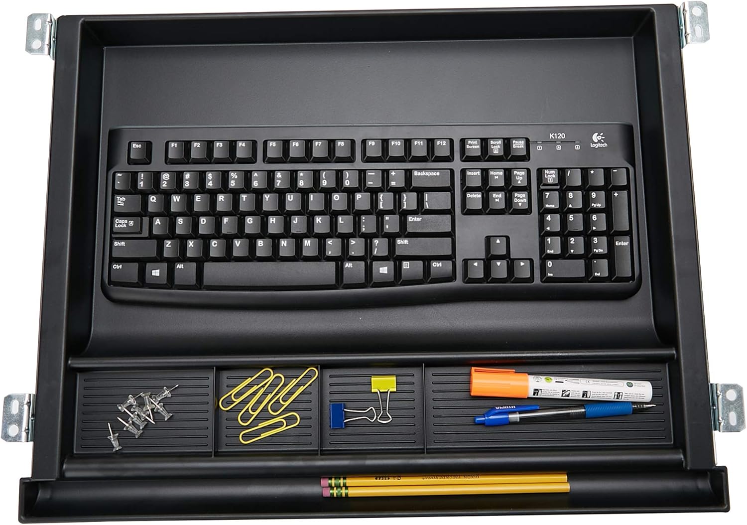 Amazon.com: Mind Reader Undermount Keyboard Tray, Desktop Organizer ...