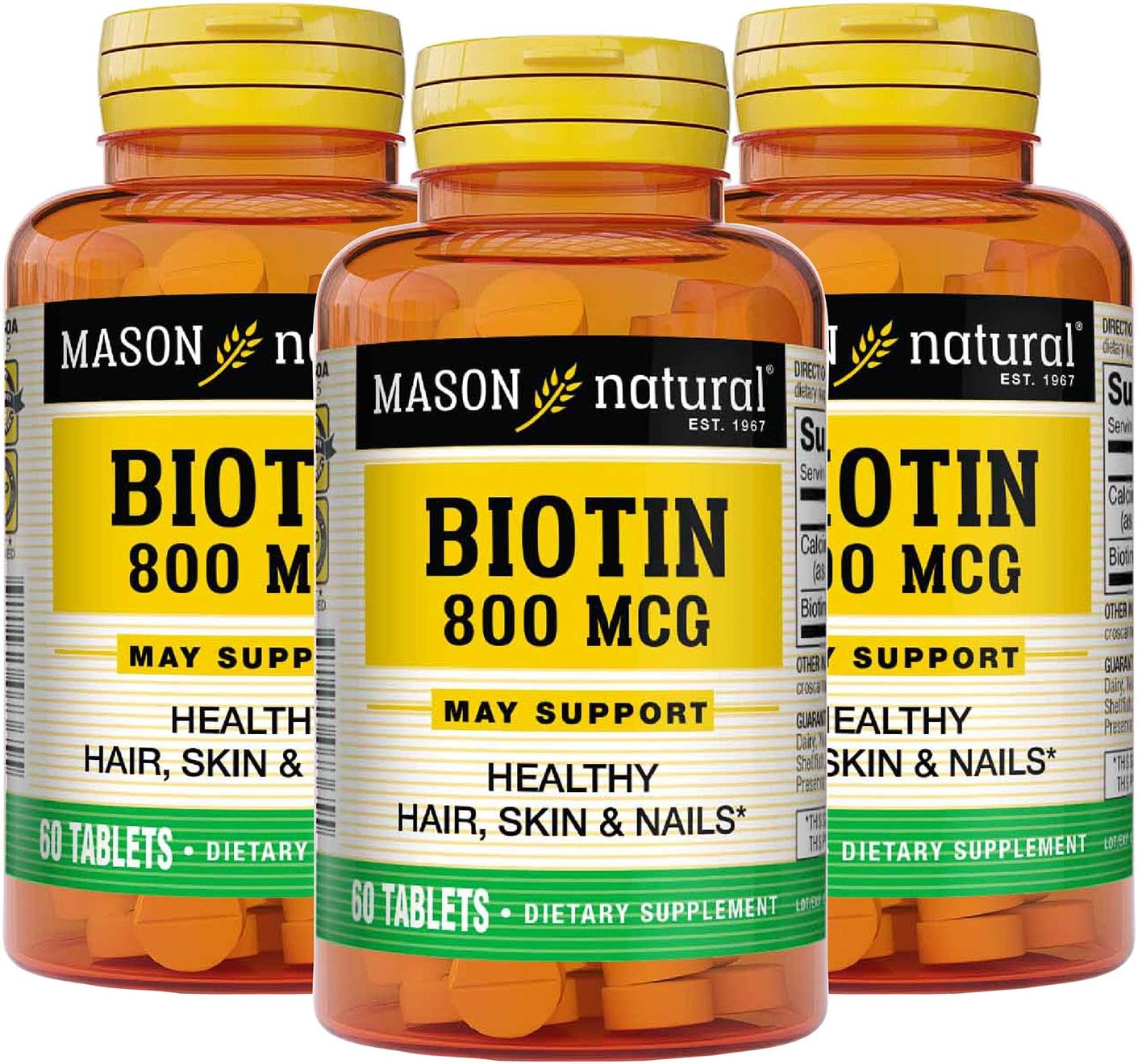 Buy Mason Natural, Supplement, 800 Mcg Tablets, 60 Bottle, Dietary ...
