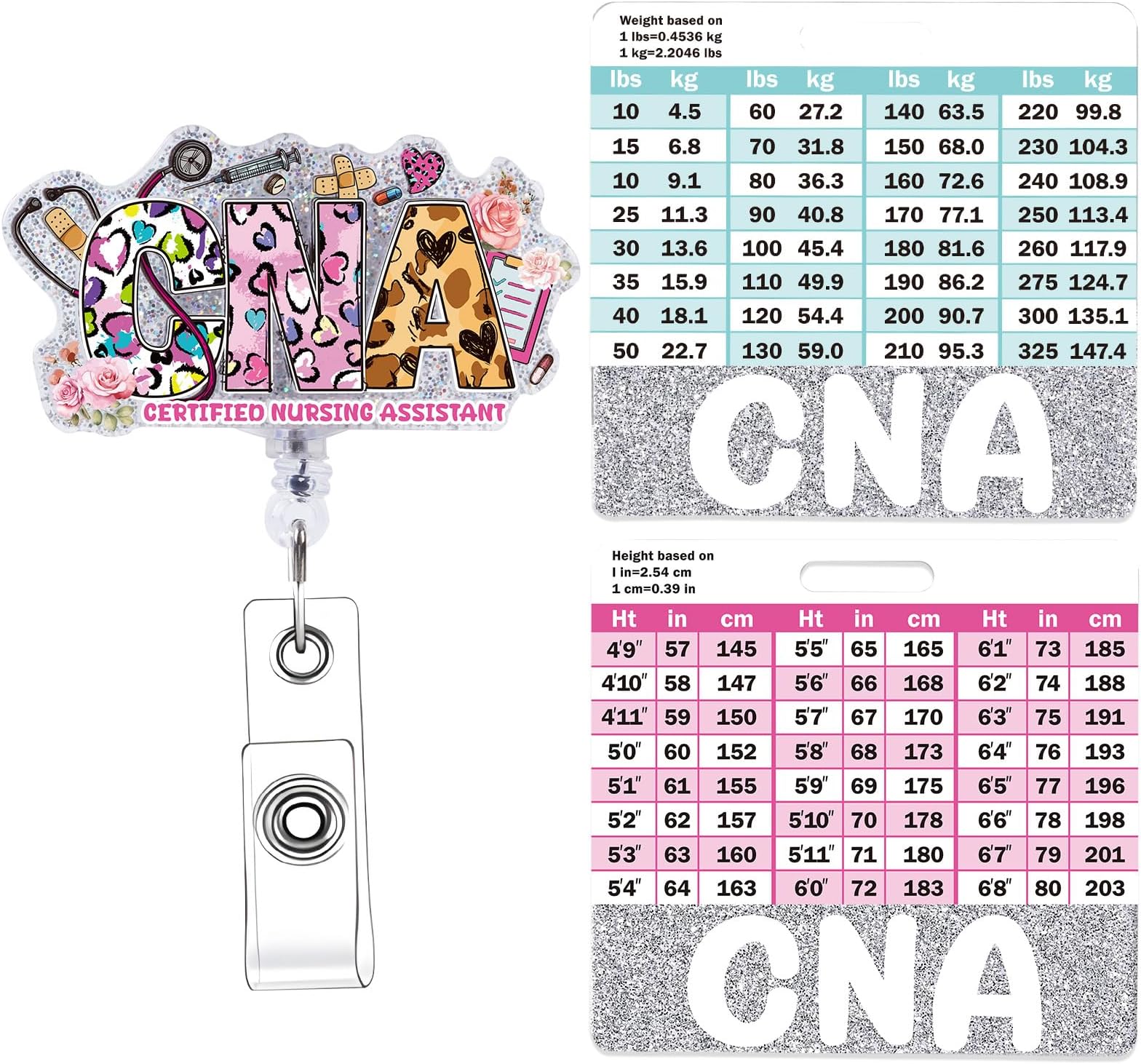 Amazon.com : CTOHN CNA Retractable Badge Holder Reels with ID Clip for ...