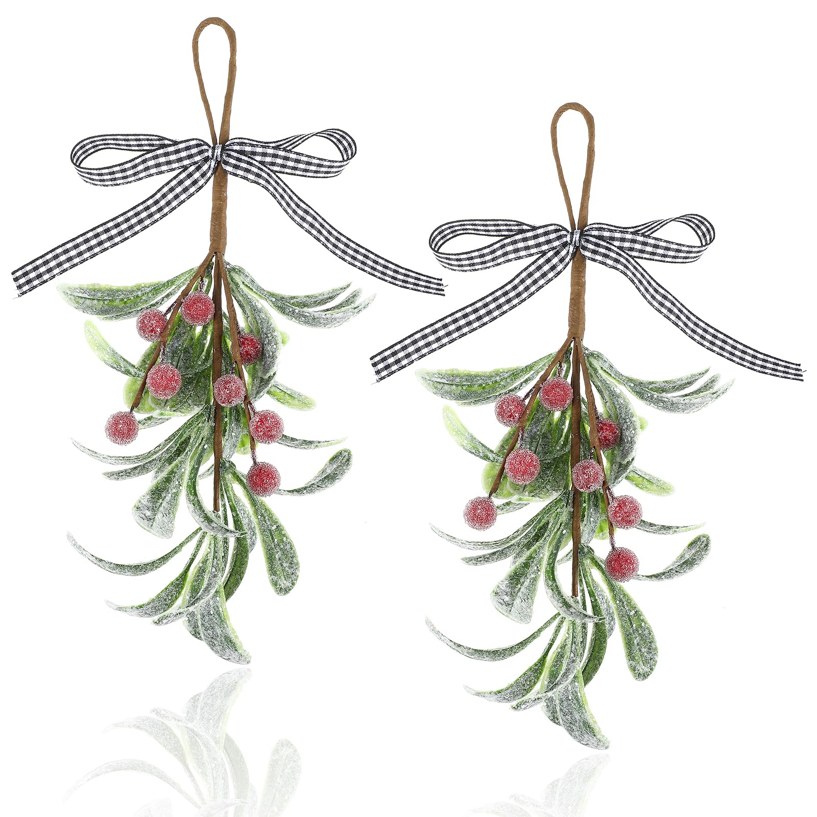 Amazon.com: GEEHUA 2 Pcs Christmas Mistletoe Decor, Xmas Mistletoe ...