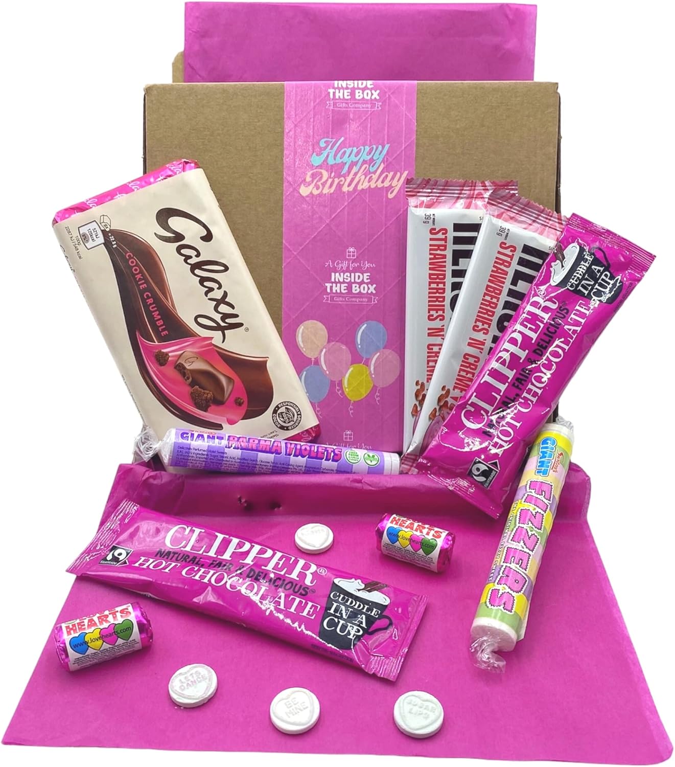 The Pink One Birthday Letterbox Gift for Women and Girls - Chocolate ...