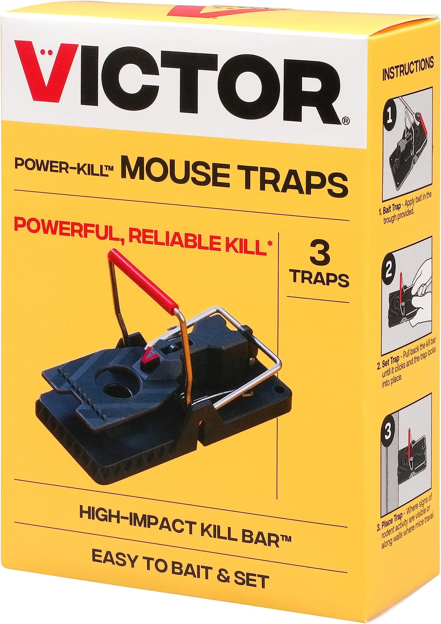 Amazon.com : Victor M144B Instant Power-Kill Easy Set Reusable Rat Trap ...