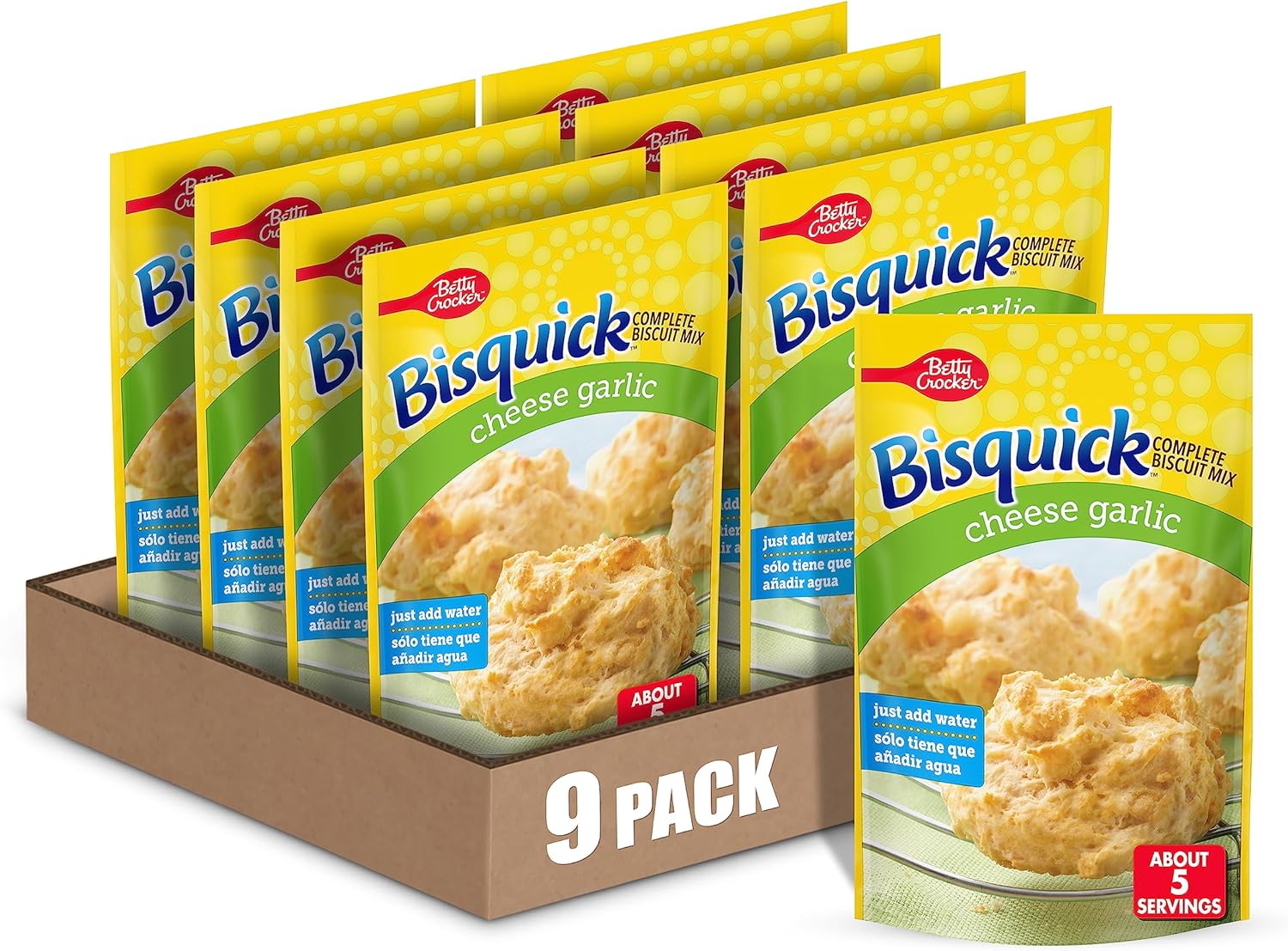 Bisquick Complete Biscuit Mix, Cheese Garlic, 7.75 Ounce (Pack of 9) by ...