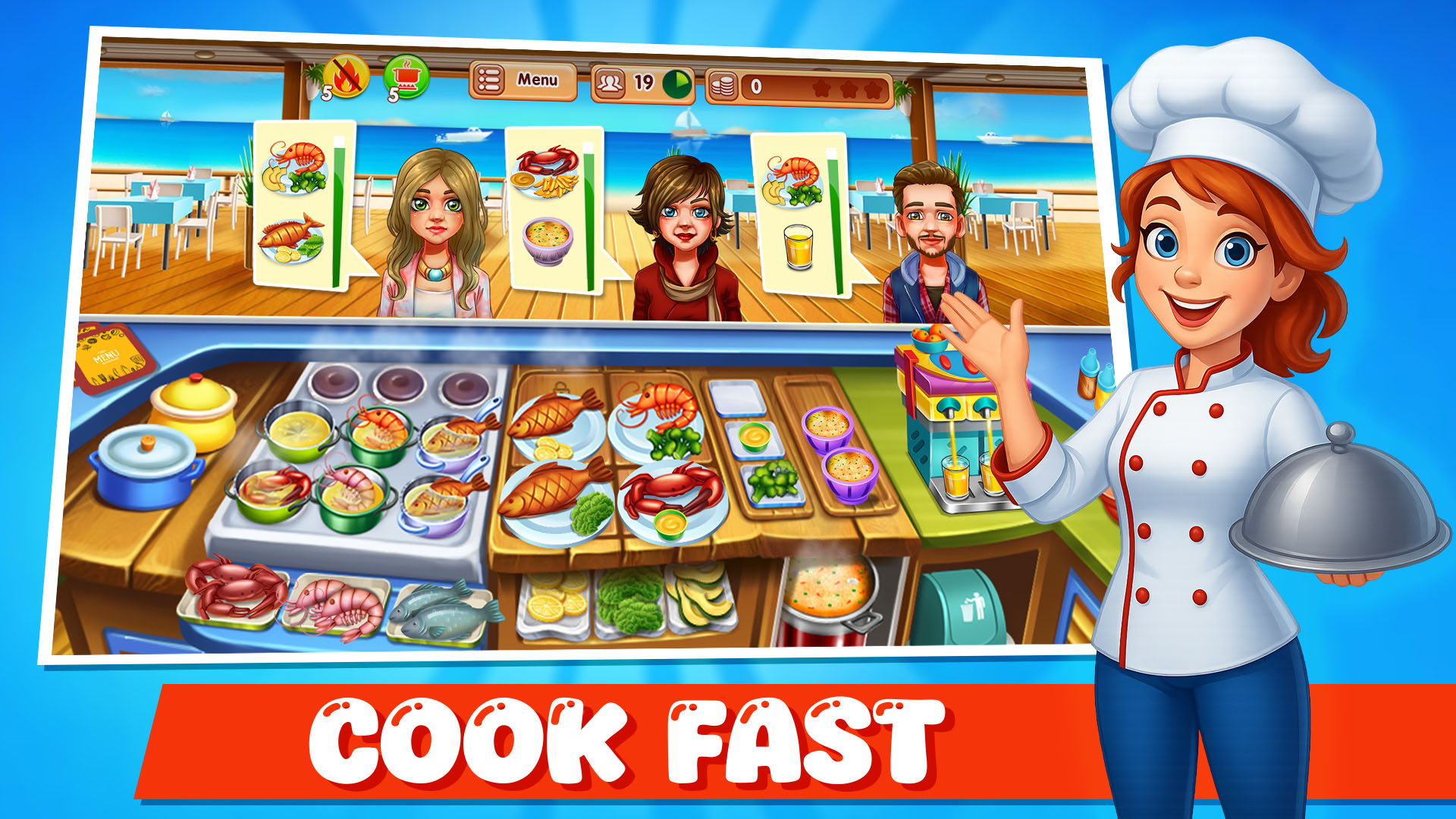 Cooking Games Restaurant Management: Burger Chef Kitchen & Food Pizza ...