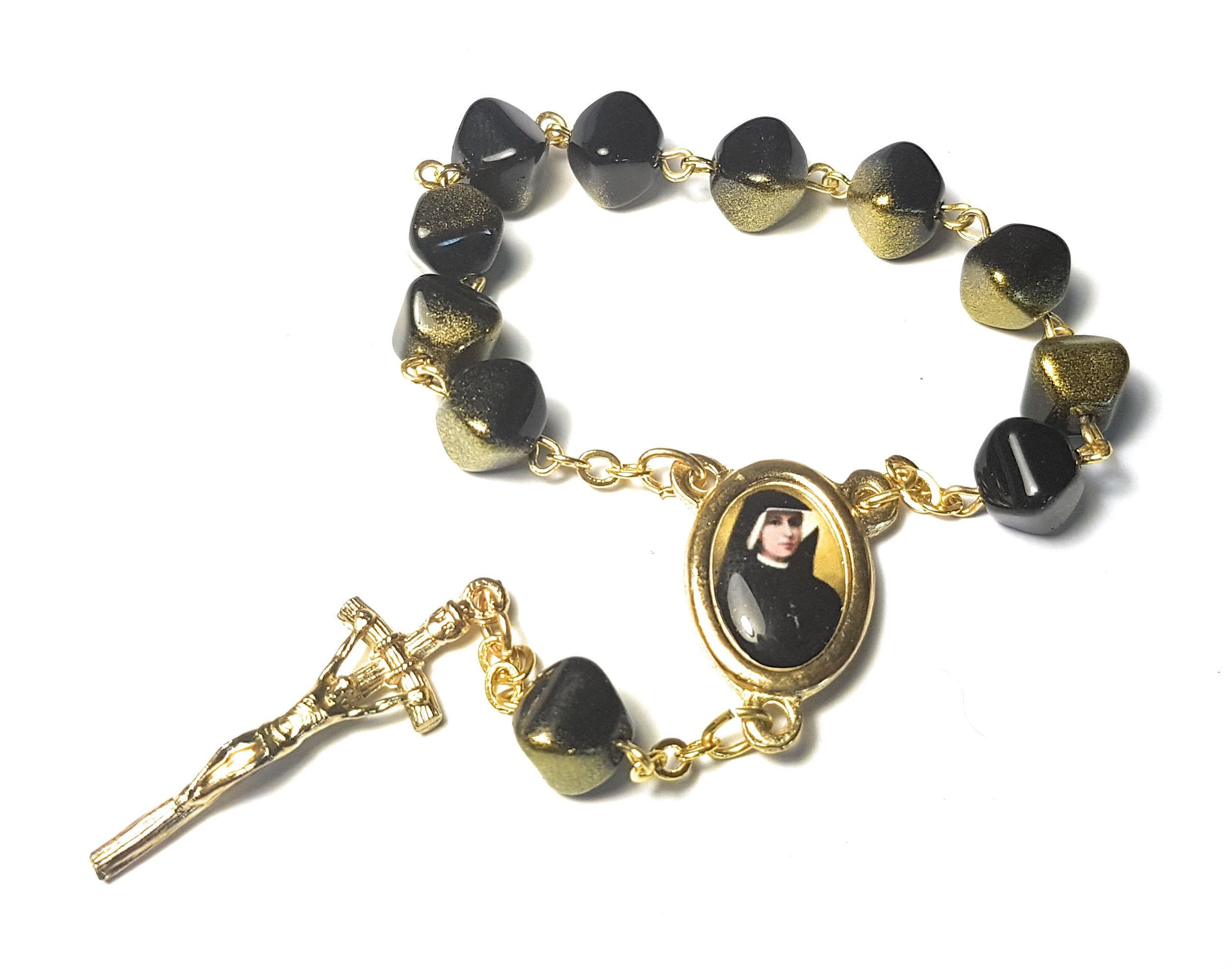 Buy One Decade Glass Rosary 3rd Class relic Saint Faustina Kowalska ...