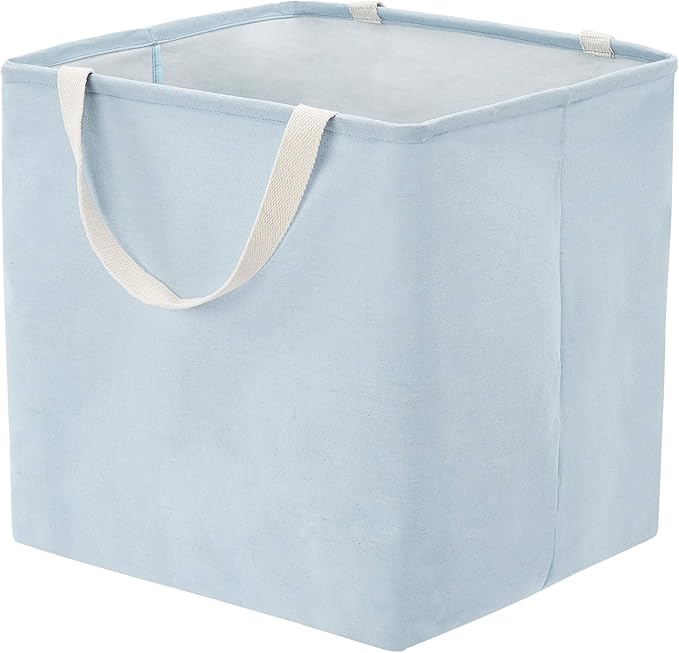 Amazon.com - Amazon Basics Fabric Storage Bin - Large Cube, Dusty Blue