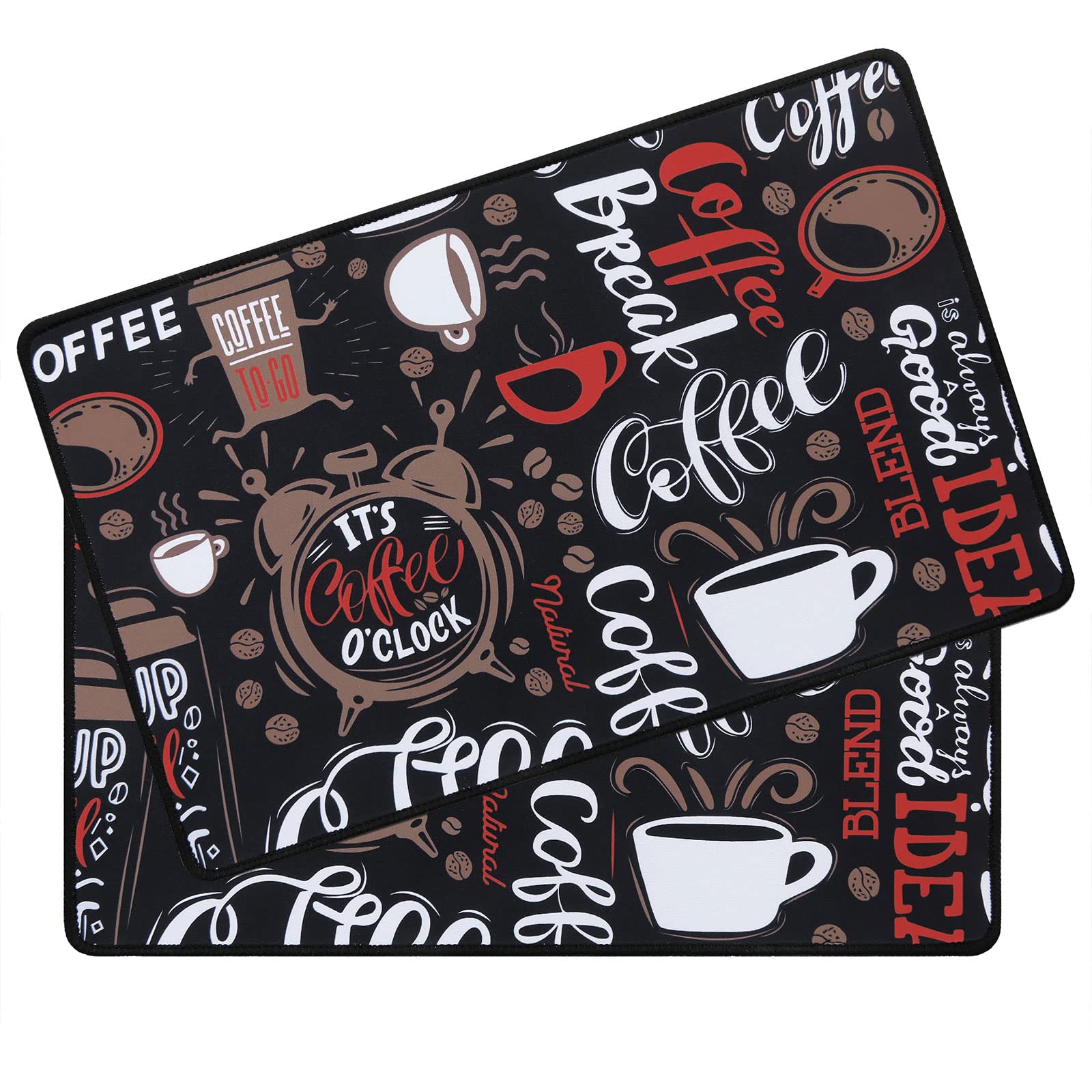 Amazon.com: SHACOS Coffee Mat 2 pcs 12x19 Inch Coffee Bar Mats ...