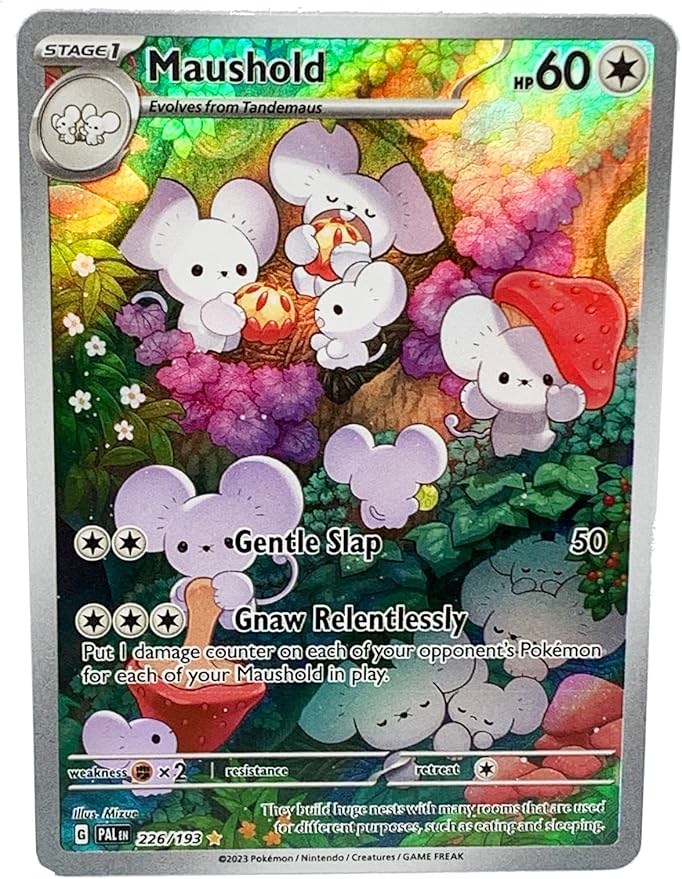 Amazon.com: Pokemon - Maushold 226/193 - Paldea Evolved - Illustration ...