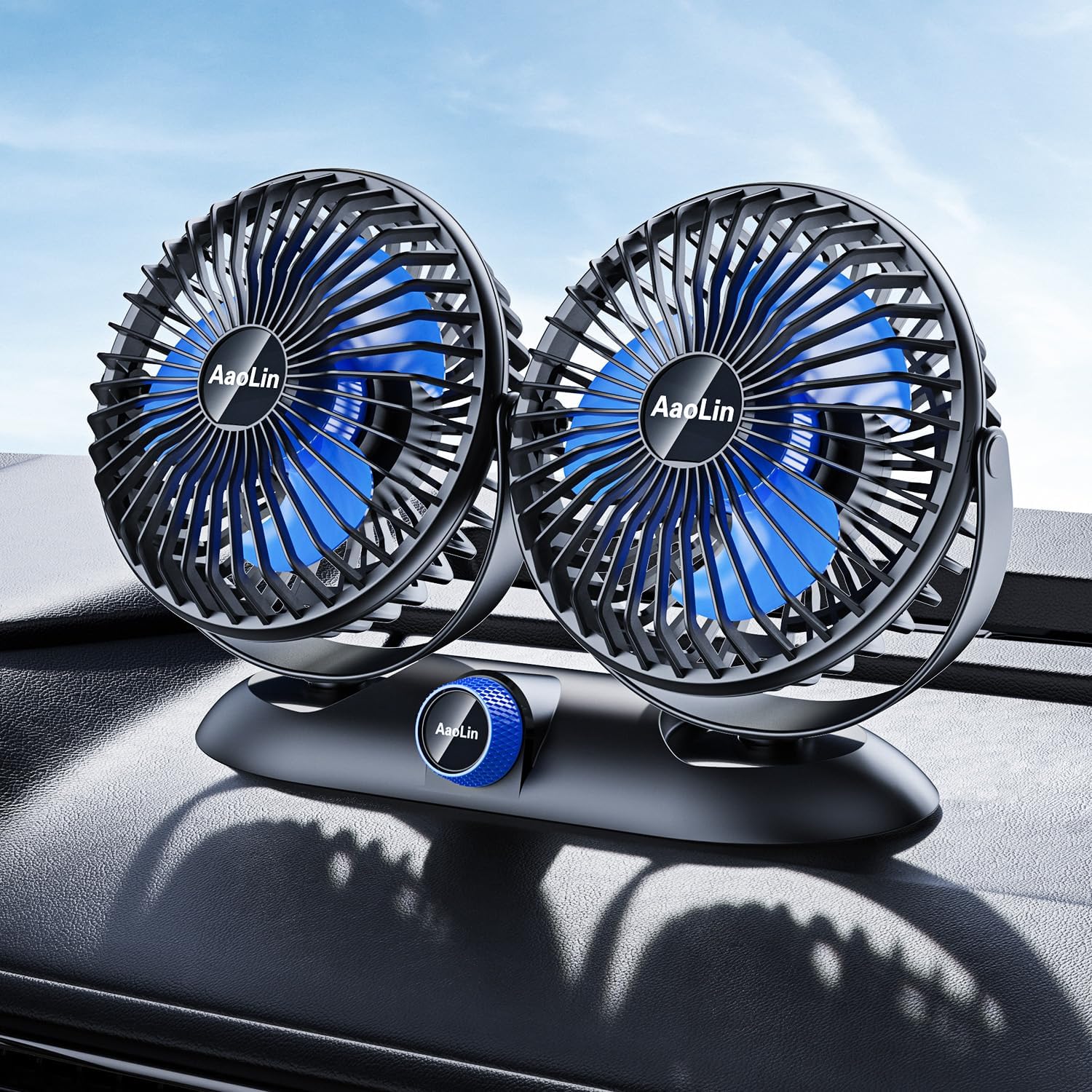 Amazon.com: FiveJoy 360 Degree Rotatable Car Fan - 12V DC Electric 2 ...