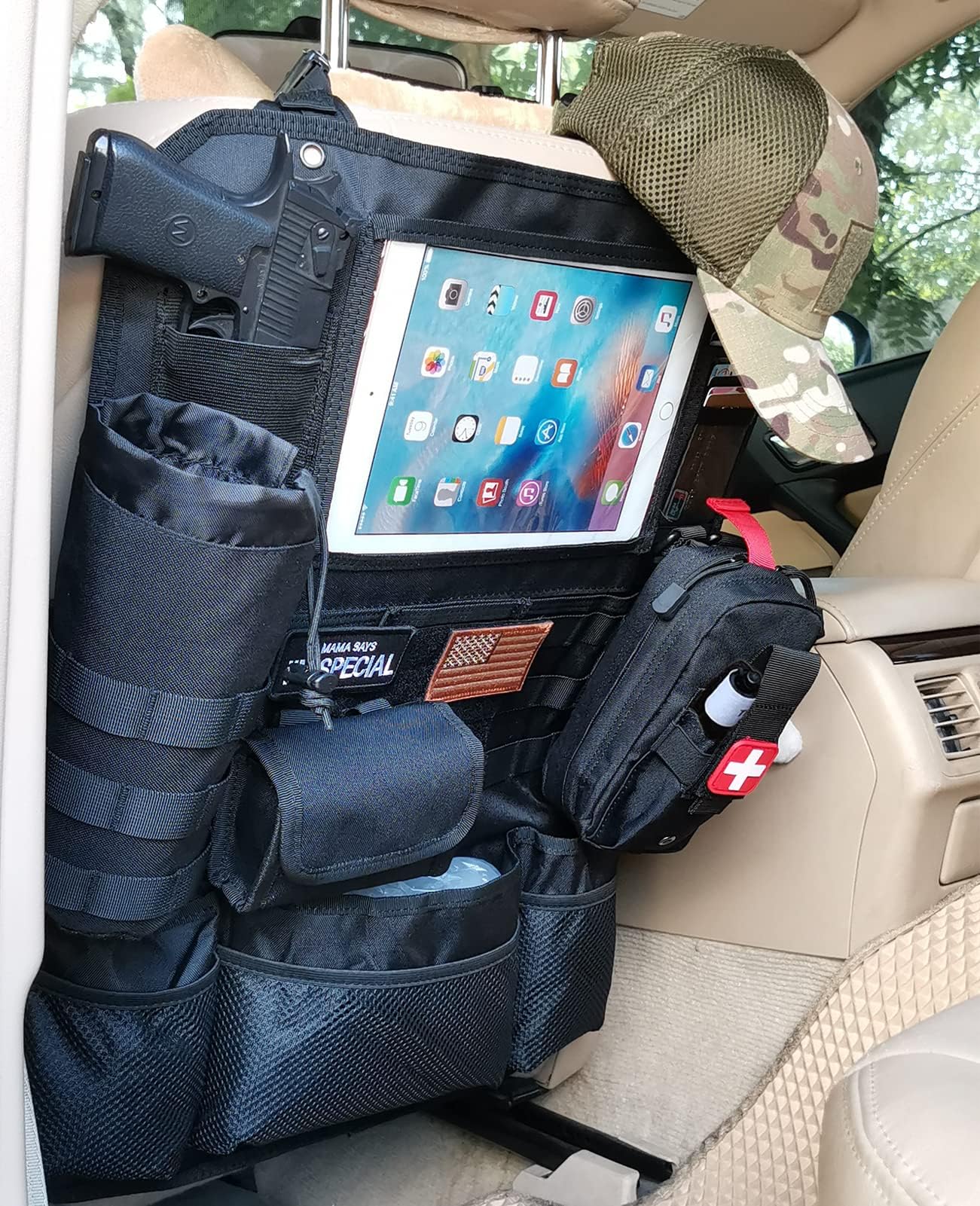 Amazon.com: Banklif Universal Tactical Vehicle Seat Back Organizer ...