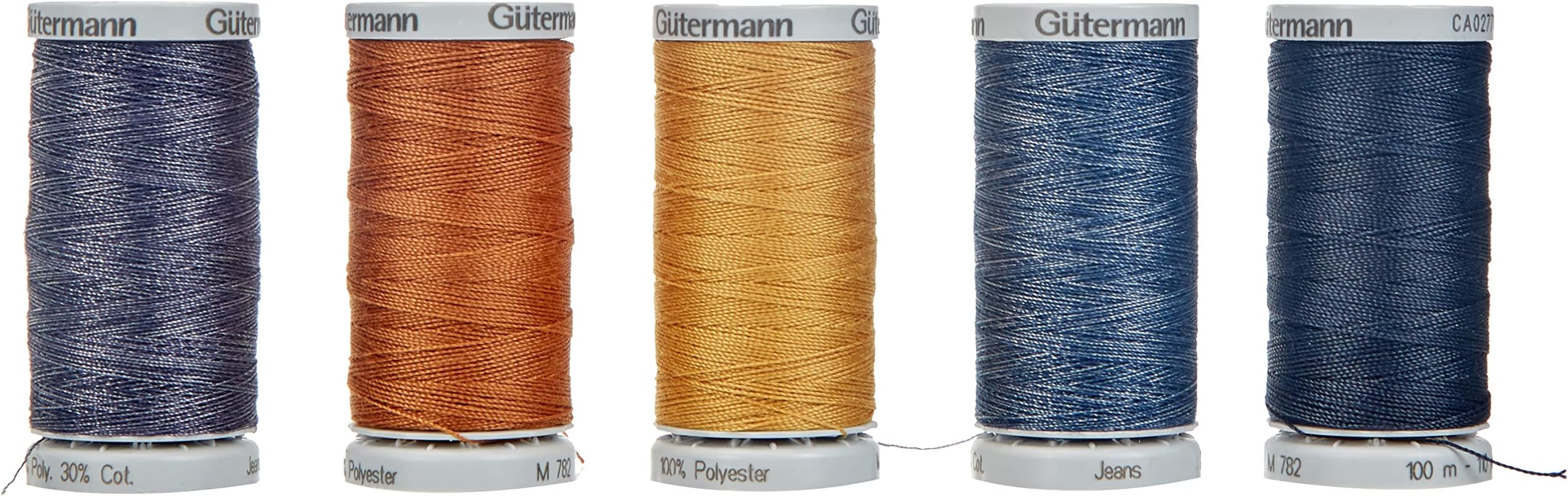 Amazon.com: Gutermann Jeans Thread Set, 100 Percent Polyester, 3 x 100m ...