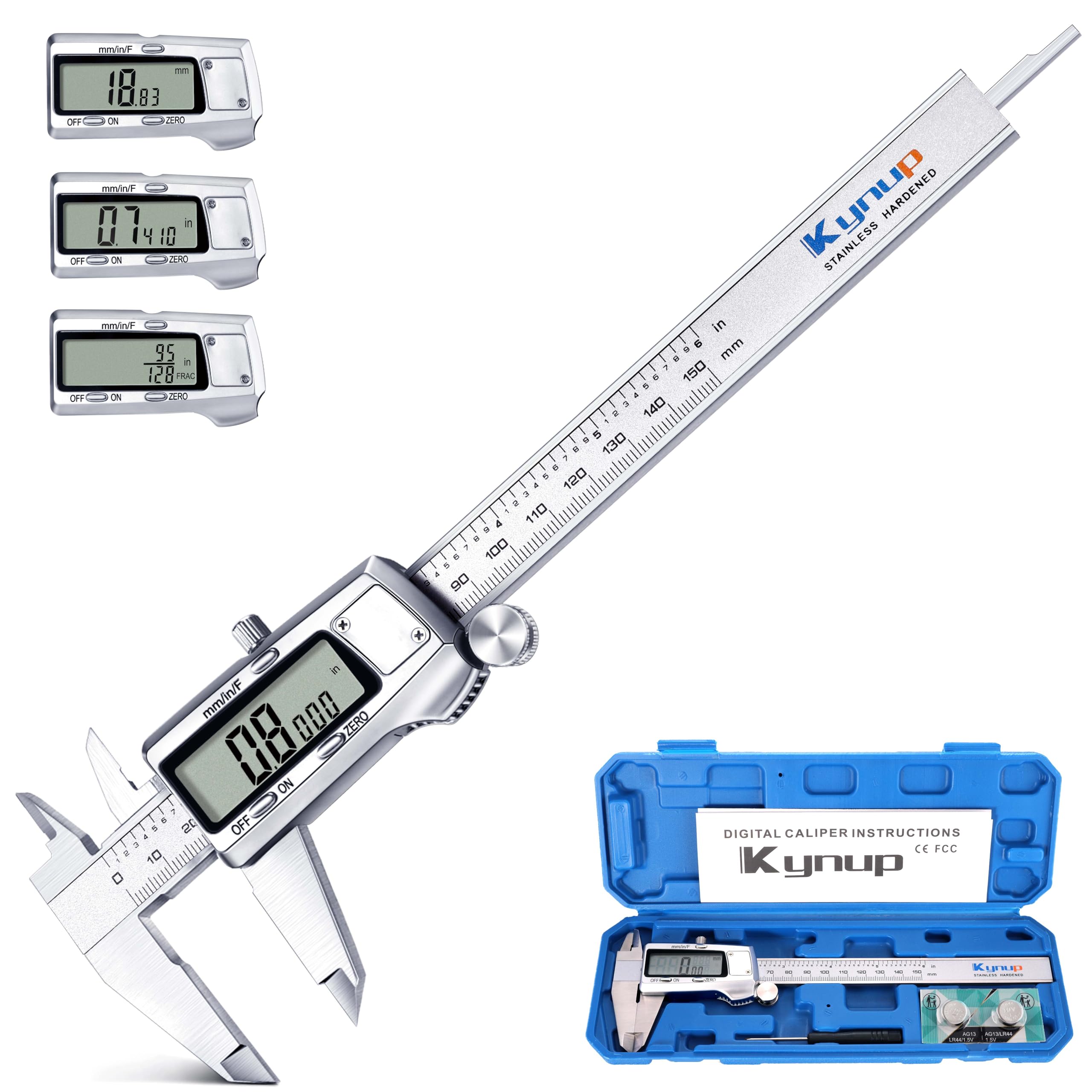 Buy Kynup Digital Vernier Caliper, 150mm Electronic Calipers Measuring ...