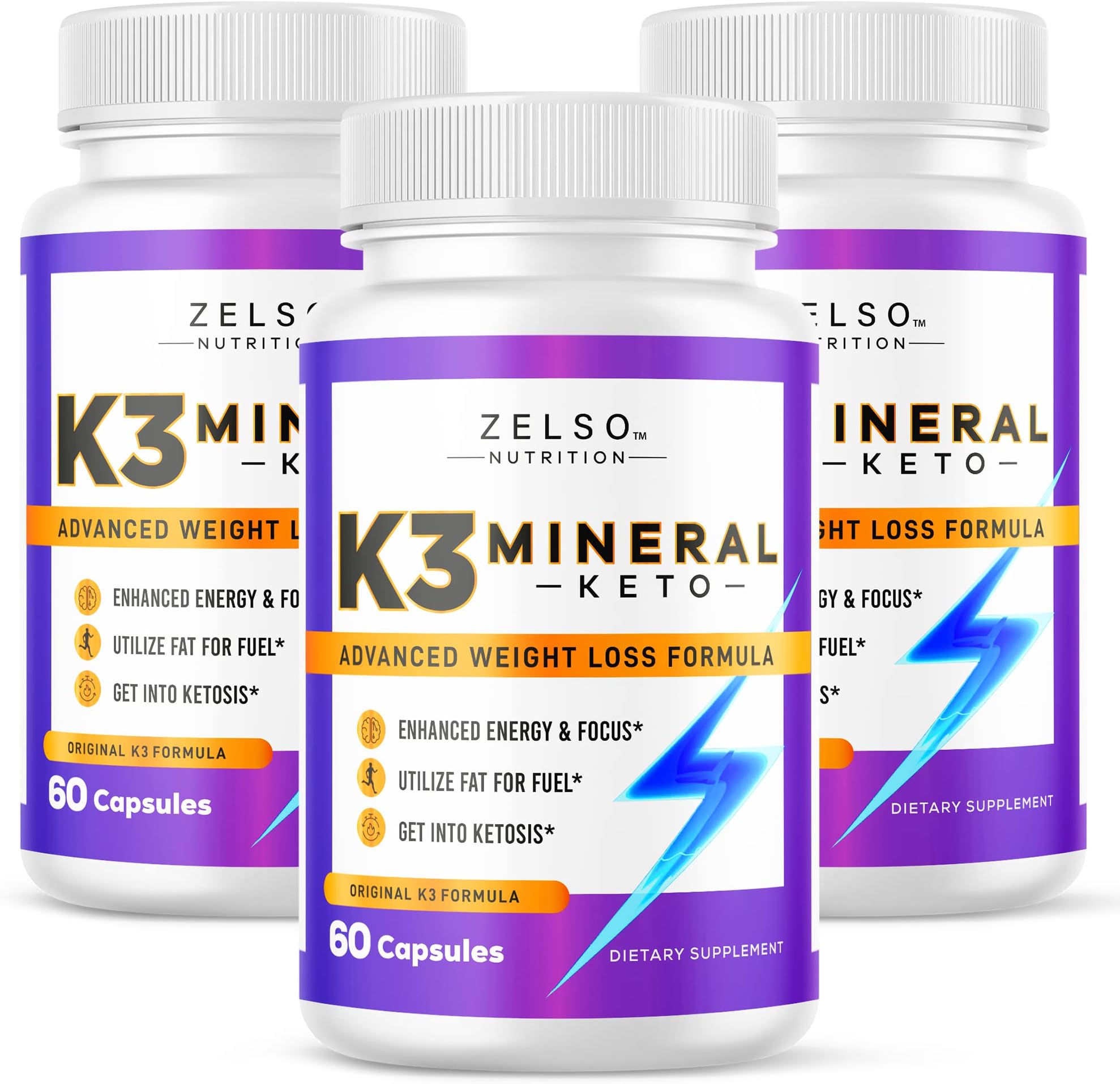 Amazon.com: (3 Pack) K3 Mineral Weight Loss Pills for Women and Men, K3 ...