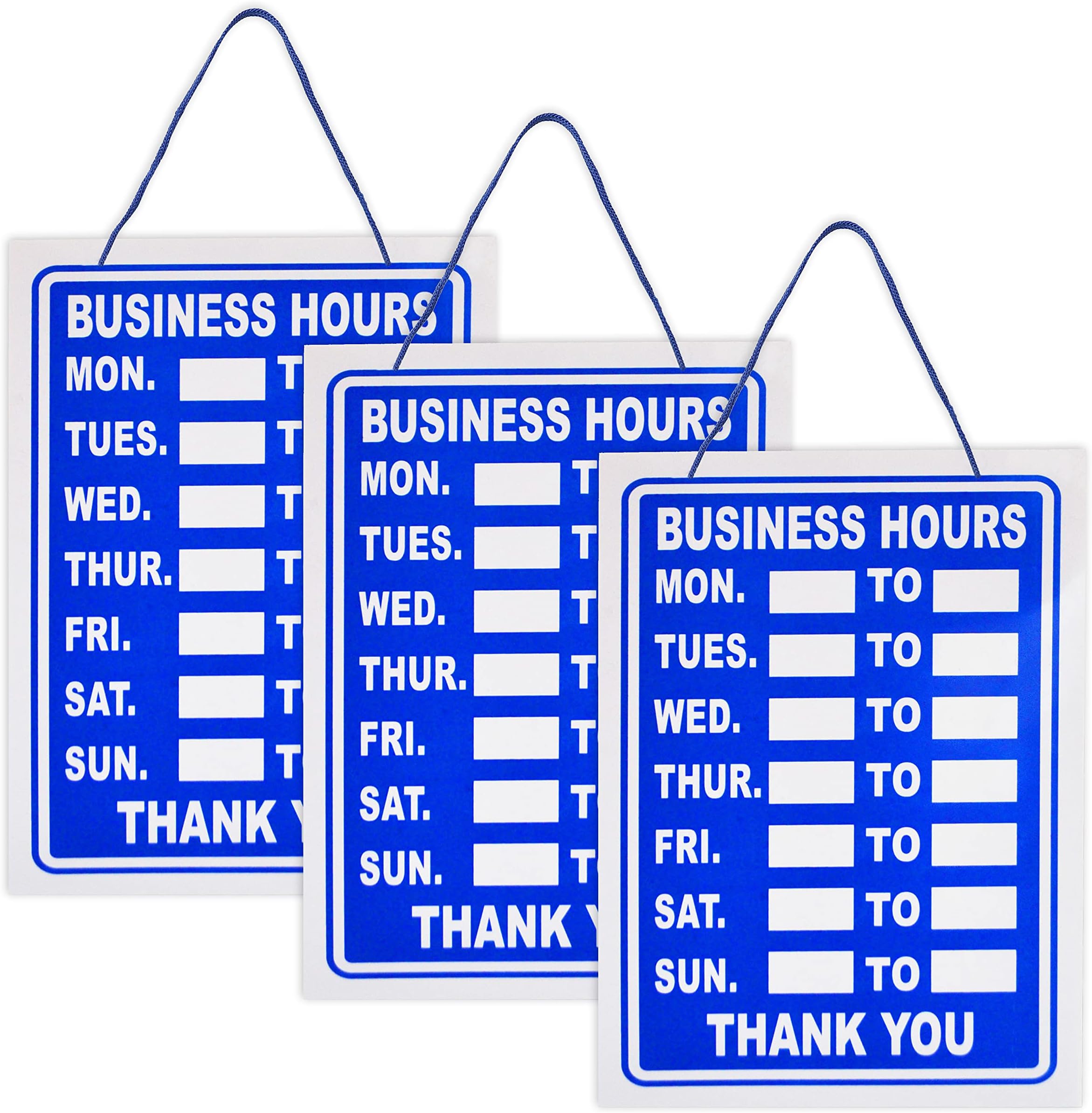 Business Hours Sign Red High Contrast Opening Closing Times Shop Door ...