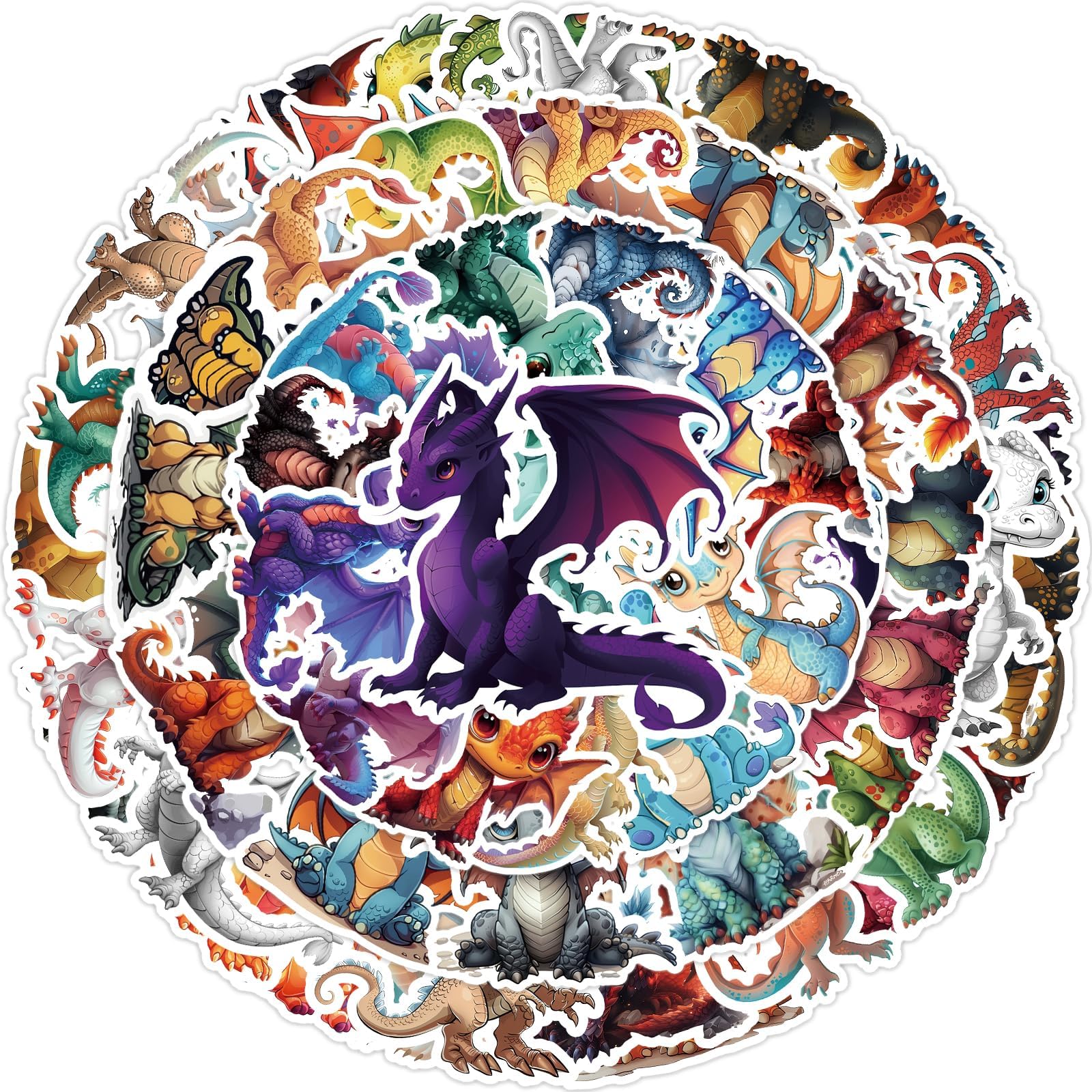 Amazon.com - Rainbow Dragon Sticker - 5" Laptop Sticker - Waterproof ...