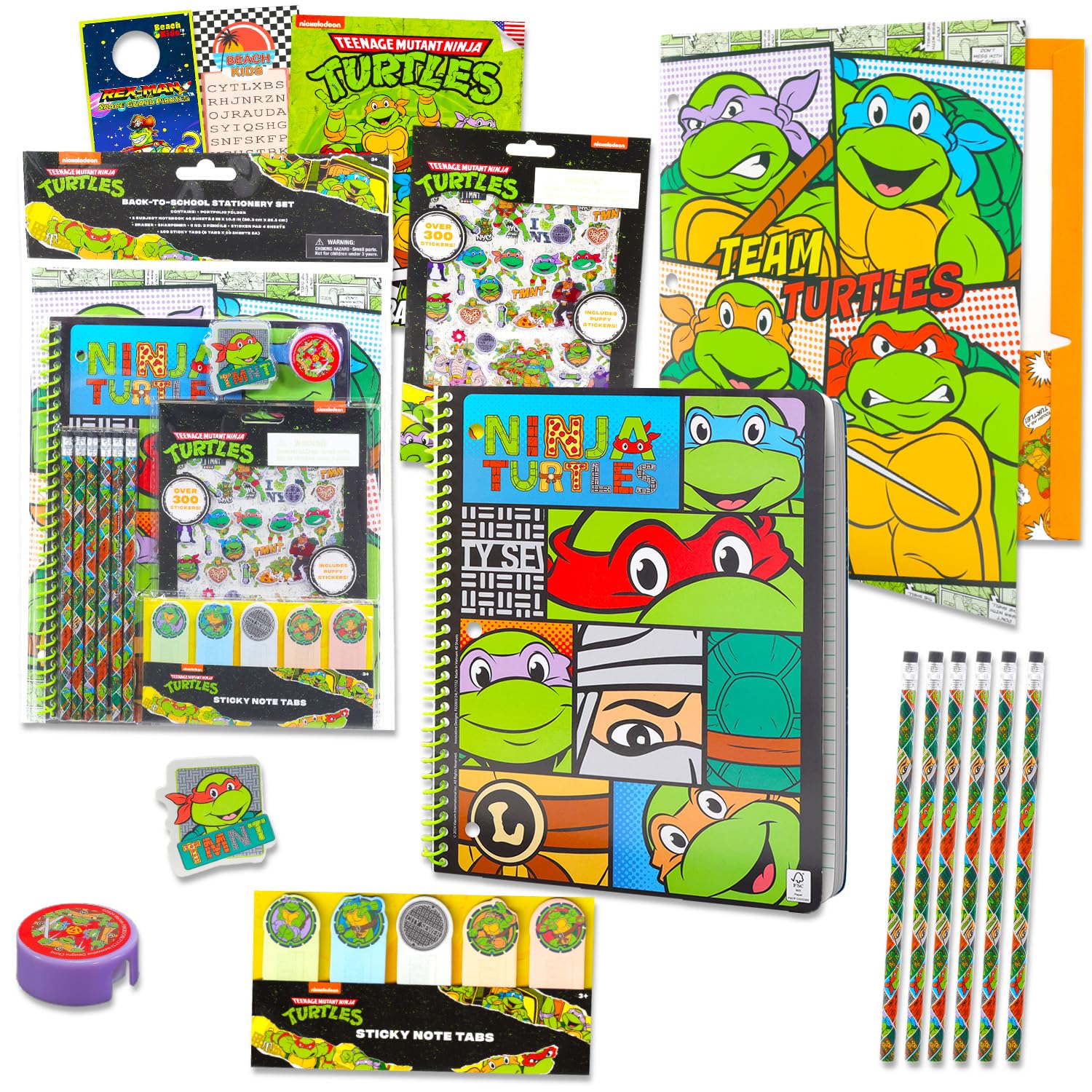 Teenage Mutant Ninja Turtles School Supplies Set - Bundle with TMNT ...