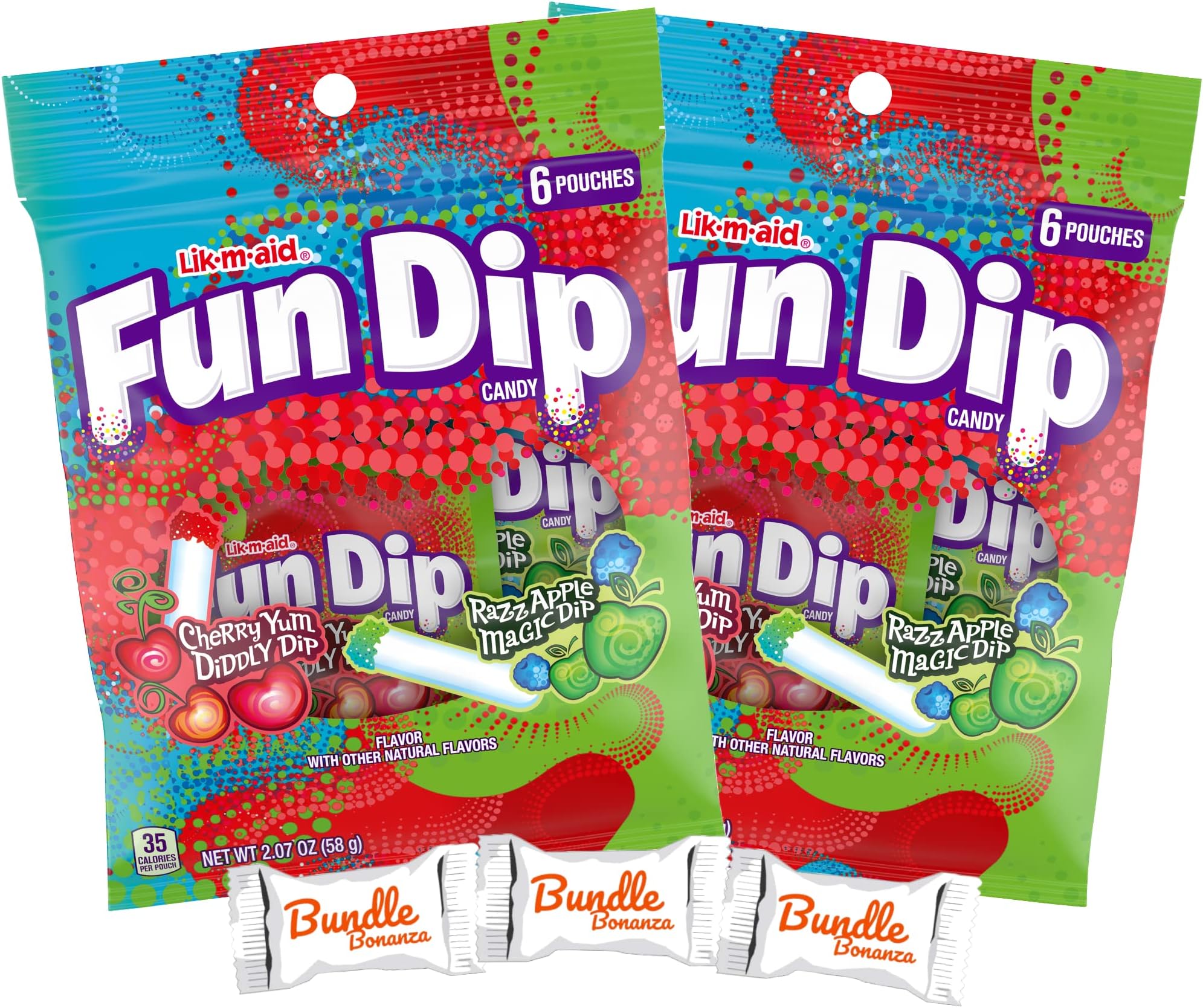 Amazon.com : FUN DIP Candy Bags, 2.07oz Each (2 Pack) W/Bundle Bonanza ...