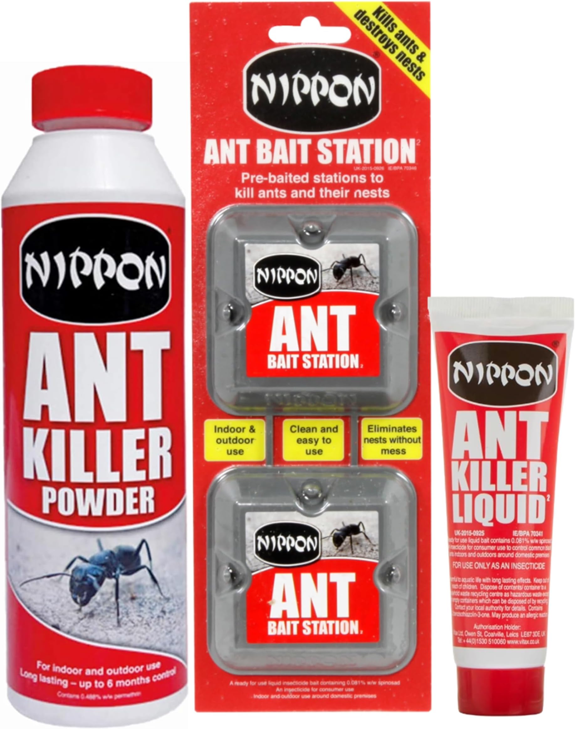 Ant Stop Bait Station Bundle - Ant Powder 400g, Ant Killer Liquid 30g ...