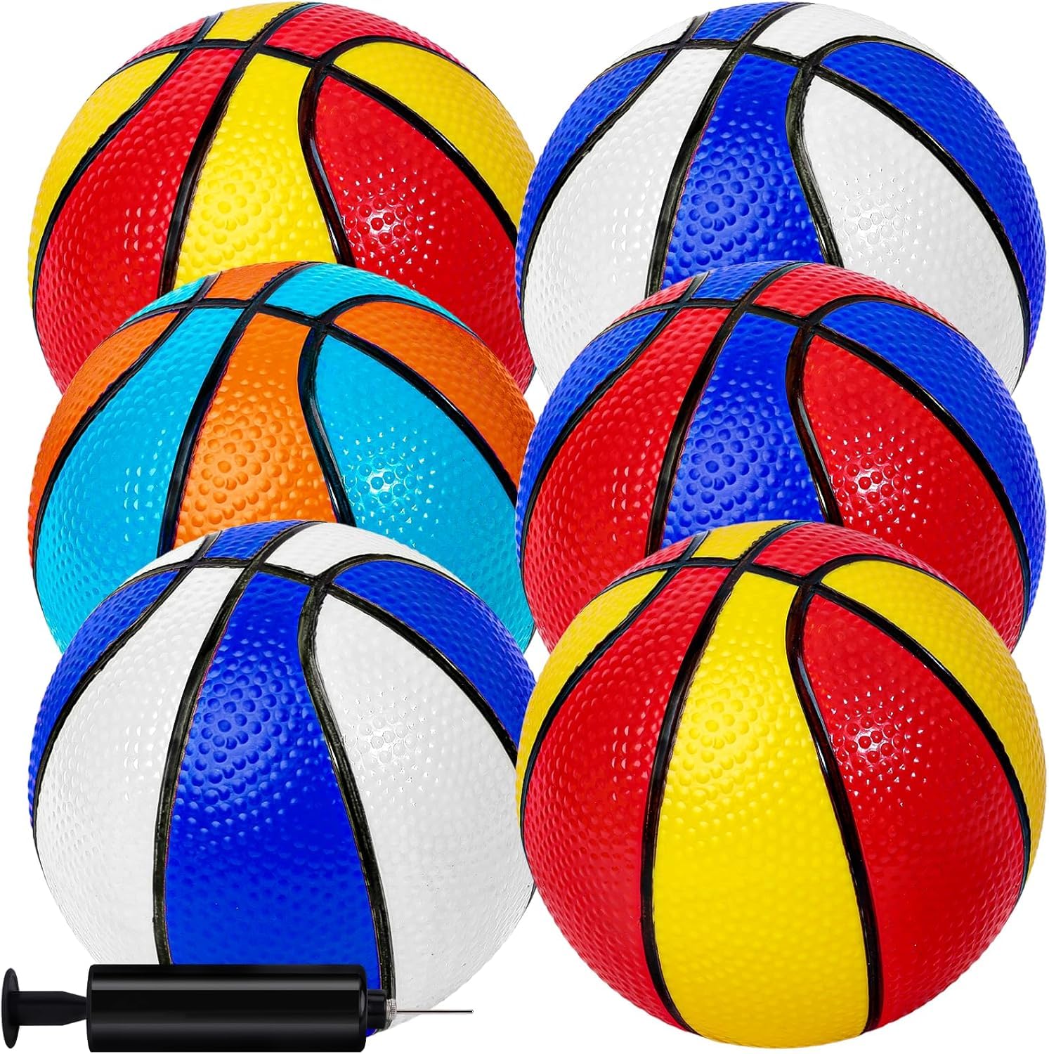 Amazon.com: LovesTown 6PCS Mini Basketballs, 5 Inches Inflatable ...