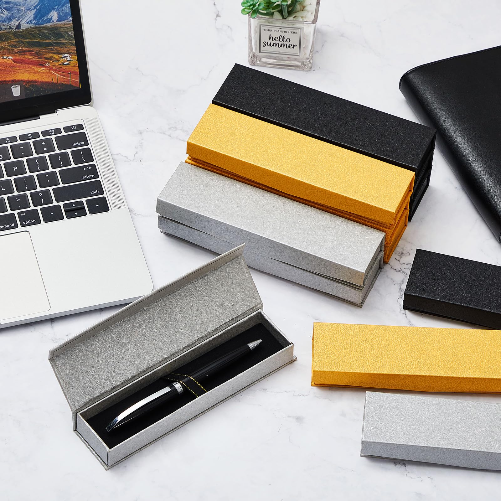 Teling 36 Pcs Pen Gift Box with Cushion Pen Presentation Display Box ...