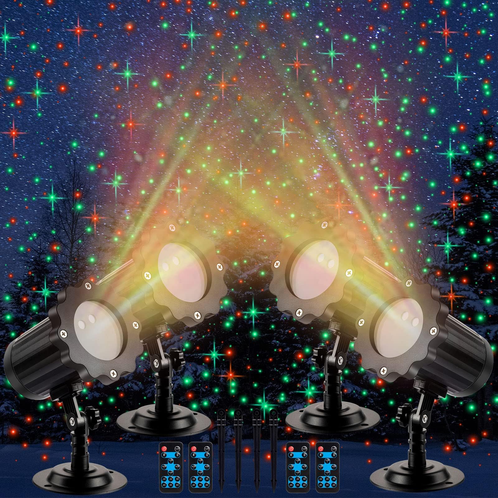 Amazon.com: Outdoor Firefly Lights Projector, AIRIVO 3 Color Motion ...