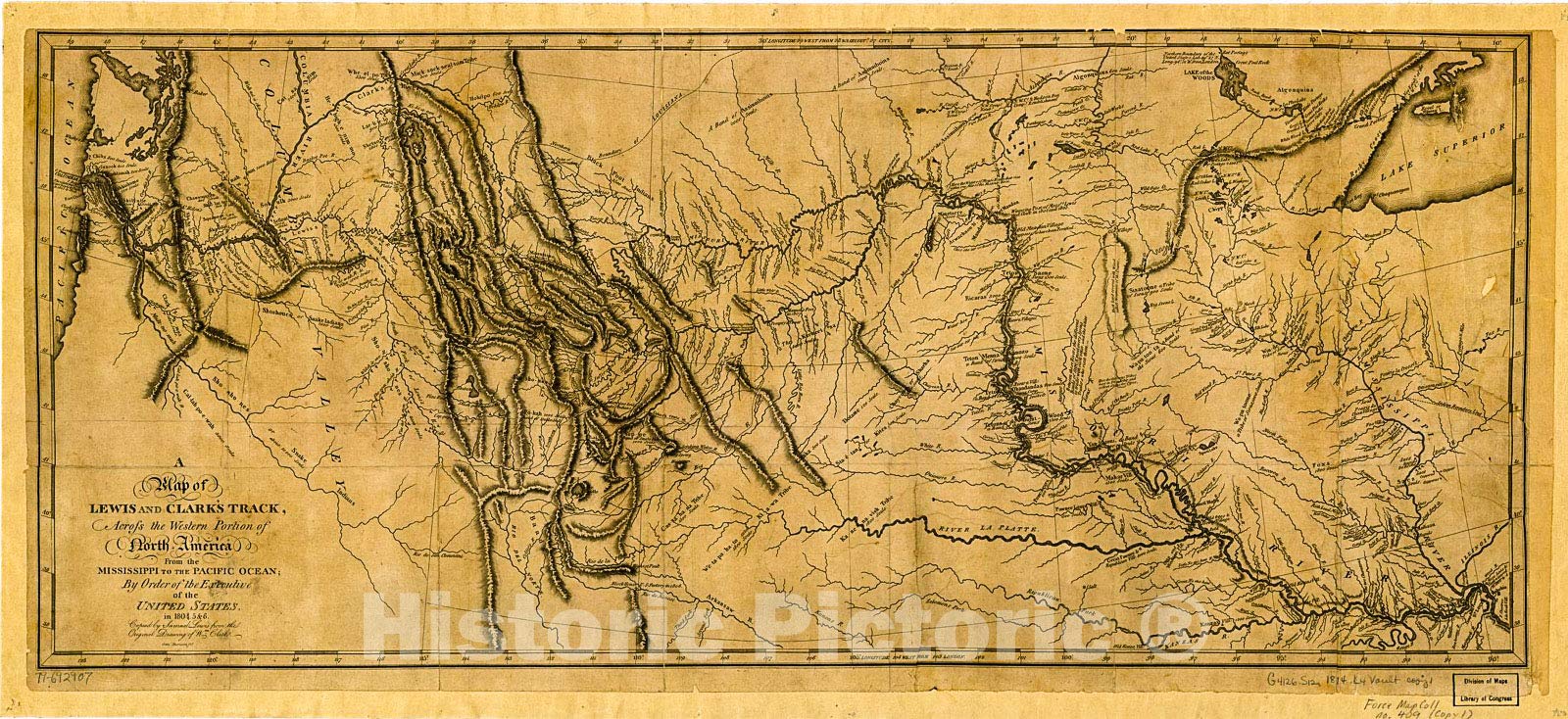 Historic 1814 Wall Map A Map Of Lewis And Clarks | Desertcart INDIA