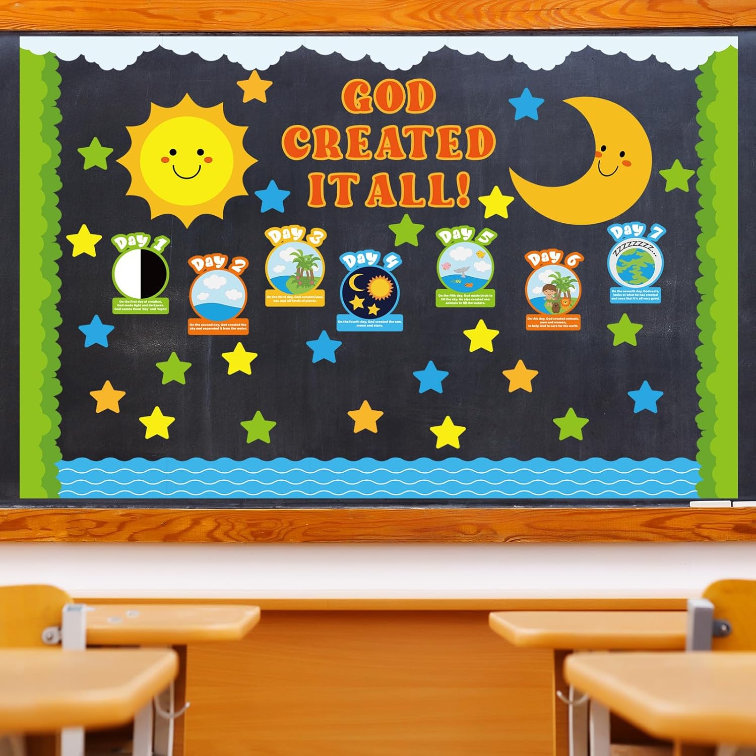 7 Days of Creation Christian Bulletin Board Set Philippines | Ubuy