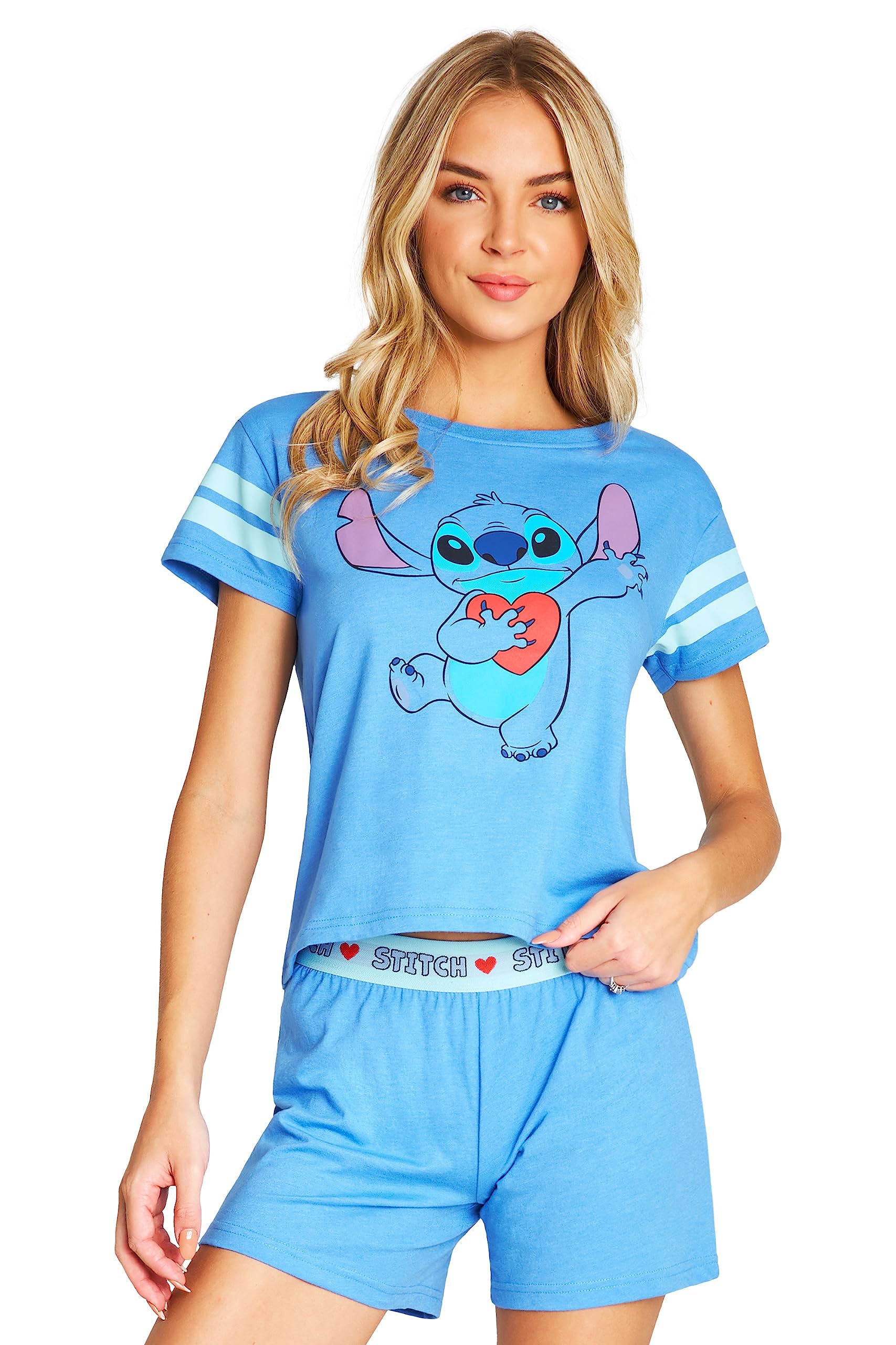 Disney Stitch Womens Pyjamas Short PJs for Women Sets Two Piece Eeyore ...
