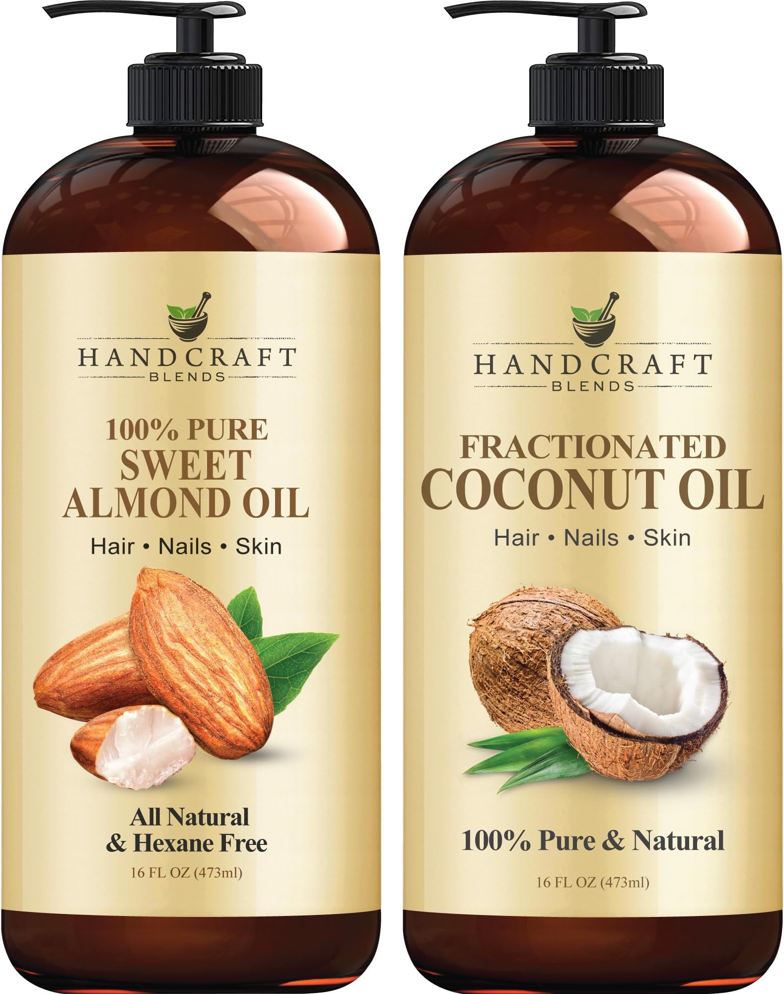 Amazon.com: Handcraft Sweet Almond Oil and Fractionated Coconut Oil ...