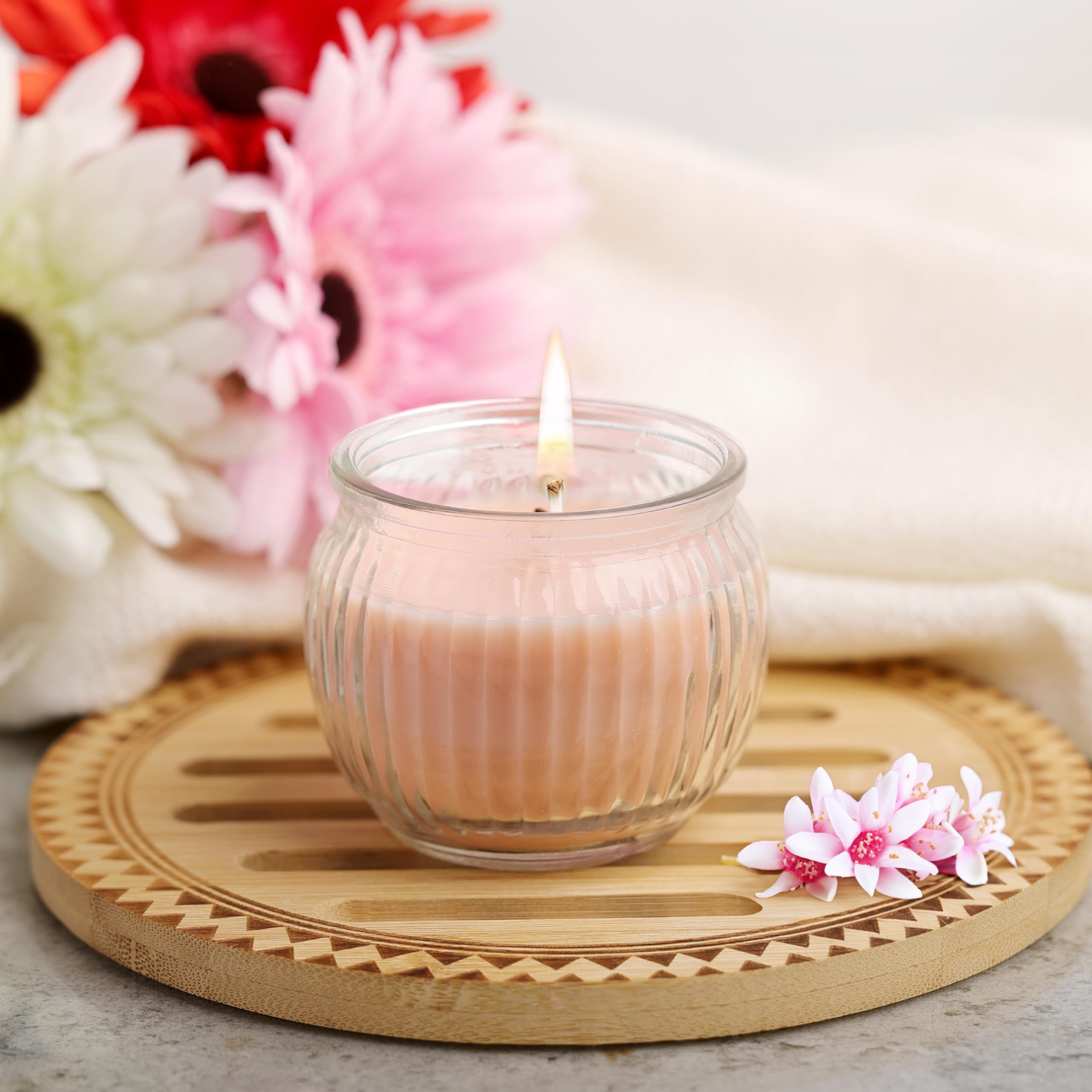 IRIS Wax Homefragrances Ribbed Jar Candle- 110G - Fragrance Mango ...