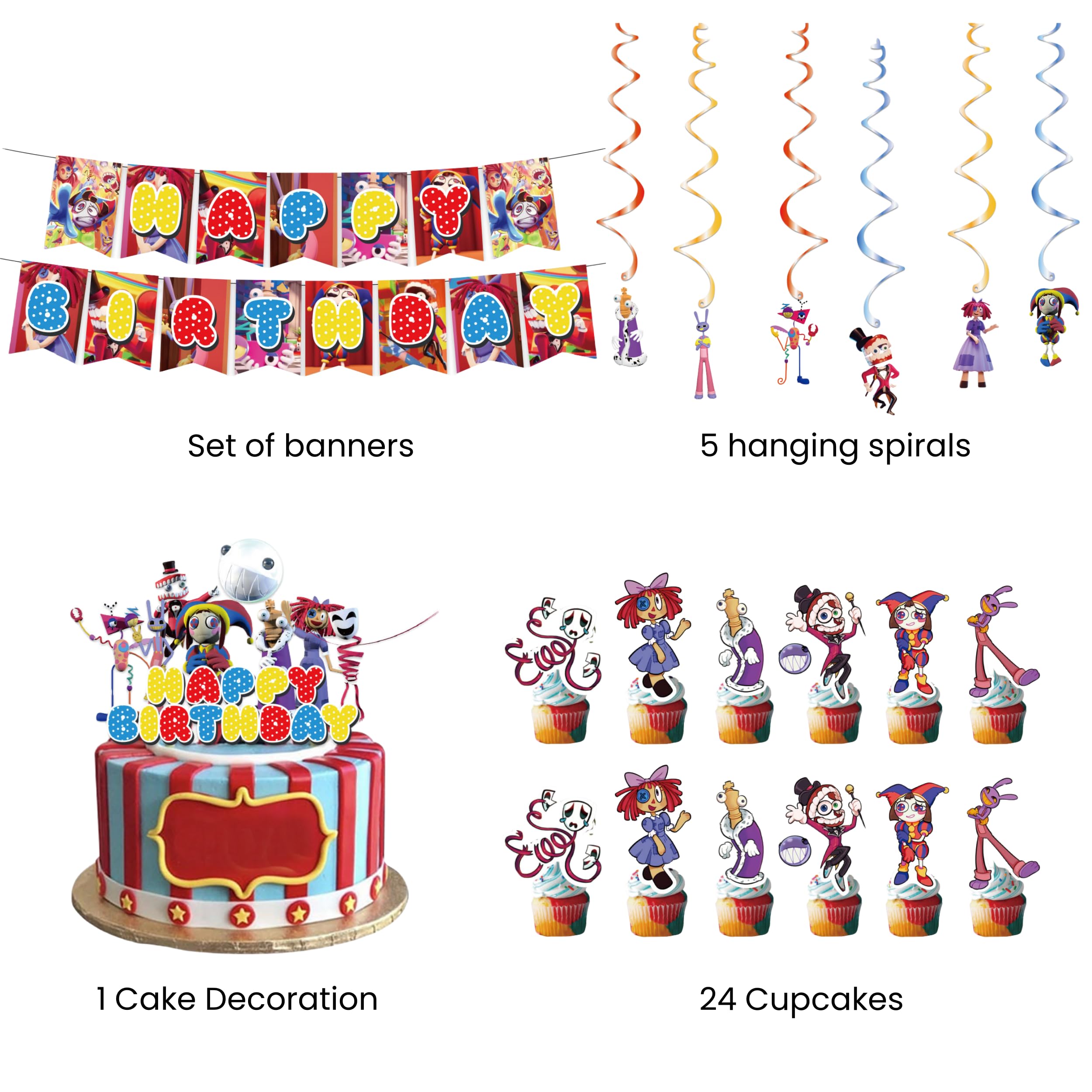 Snapklik.com : Digital Circus Birthday Party Supplies,The Amazing ...