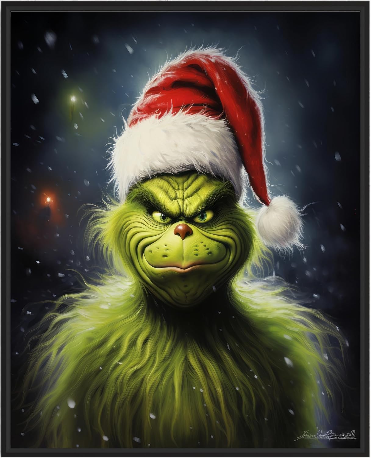Amazon.com: HomeArtPrint The Grinch Christmas Poster Art Print, Holiday ...