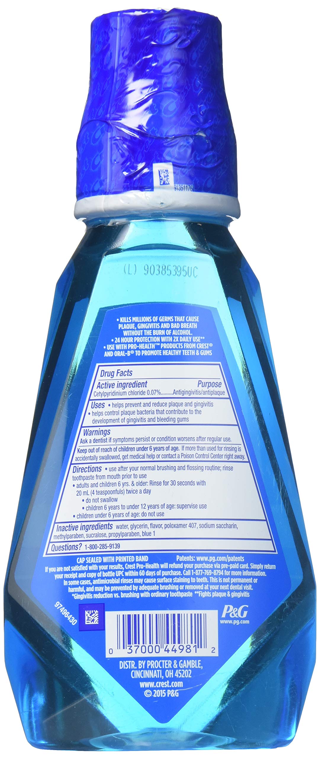 Crest Pro Health Mouthwash Ingredients