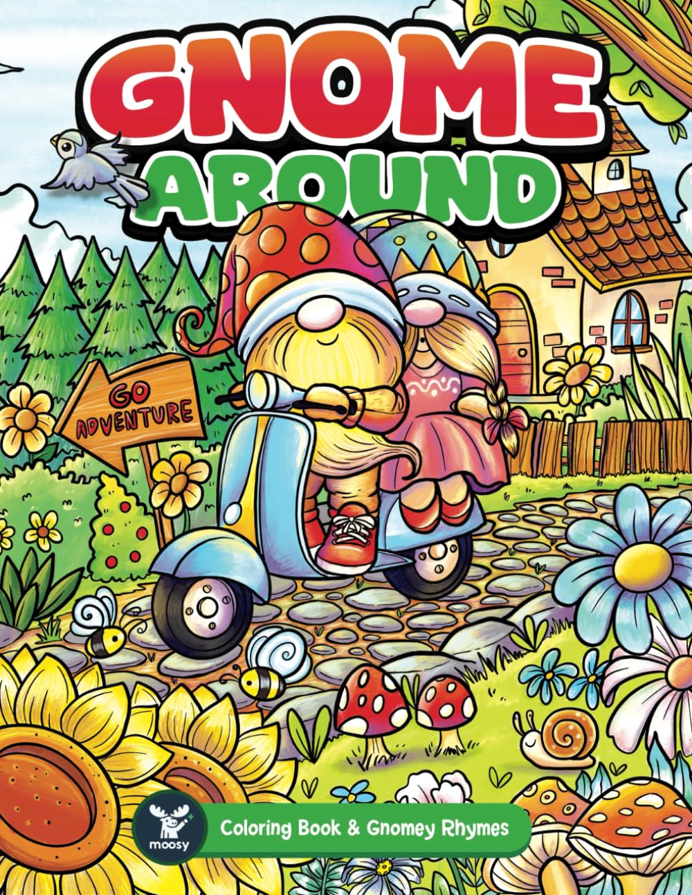Amazon.com: Gnome Around: A Fun Gnome Coloring Book for Adults with 40 ...