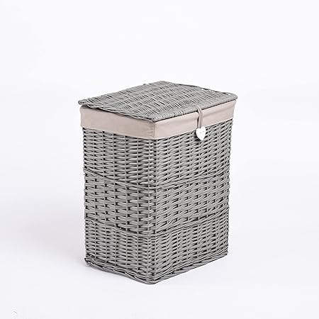 Large Wicker Laundry Wicker Basket With Liner With Lid Bathroom Storage ...
