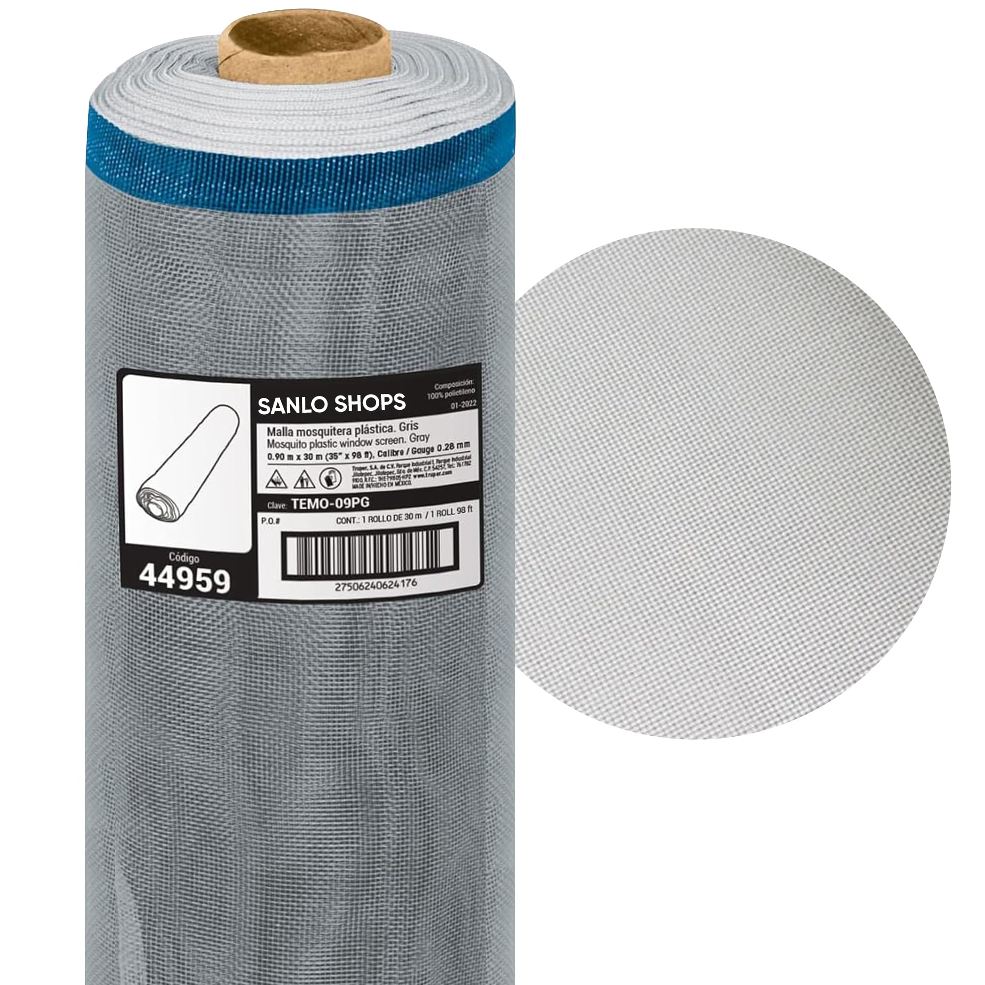 SS Rollo de Malla Mosquitera de Alta Densidad - 30 m x 1.5 m Gris ...