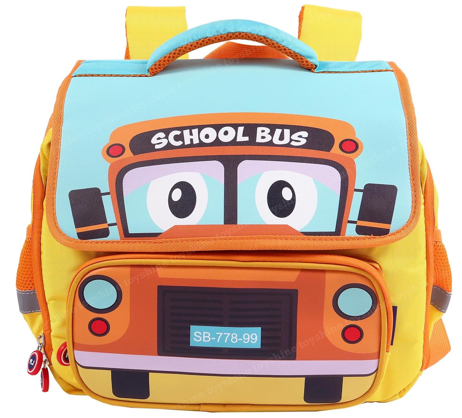 Buy Toyshine Cute School Bus Design Rectangular Shape Bagpack for ...