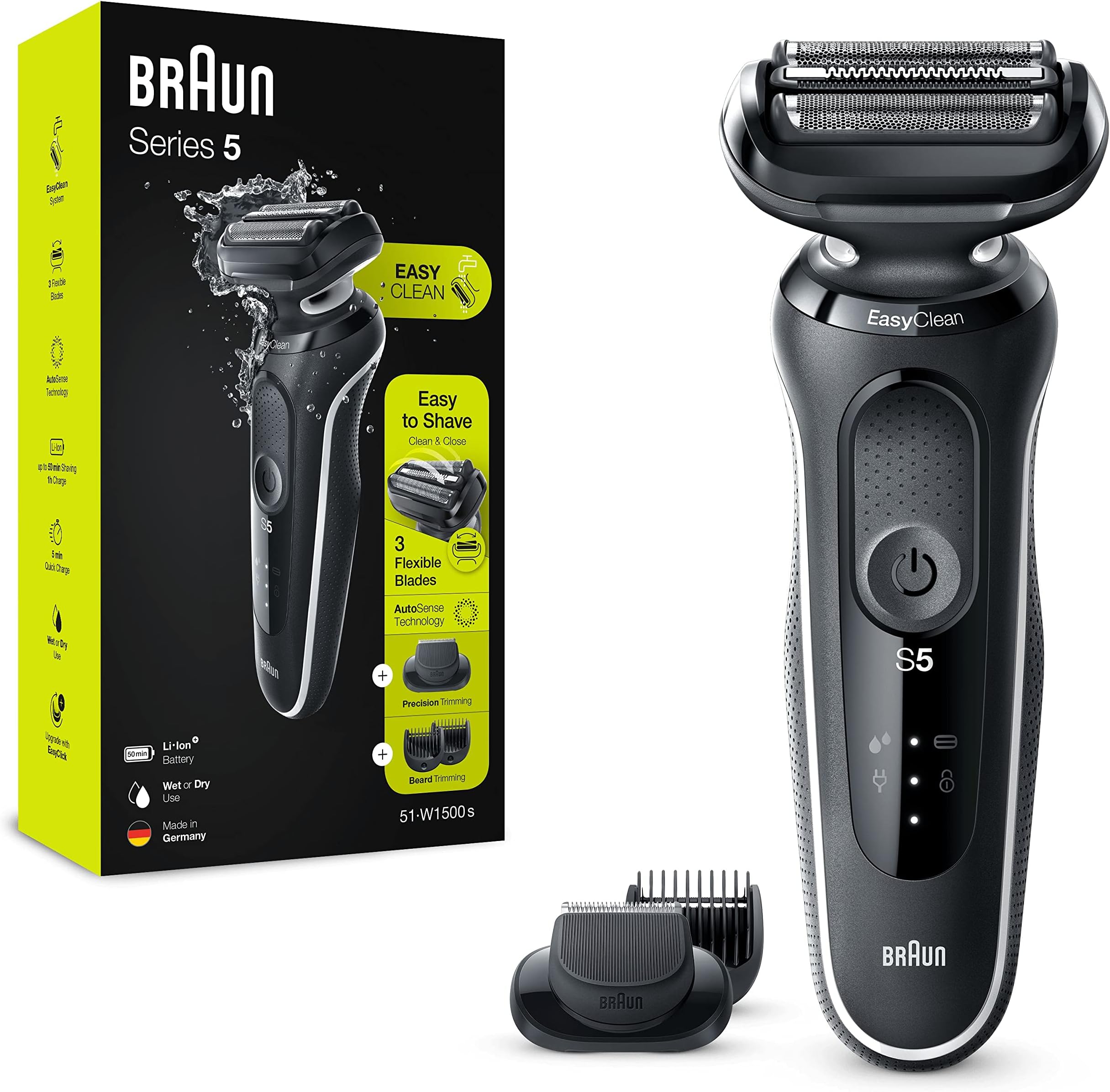 Braun Series 3 Shave & Style Rasoir Électrique Homme 3-En-1 Noir ...