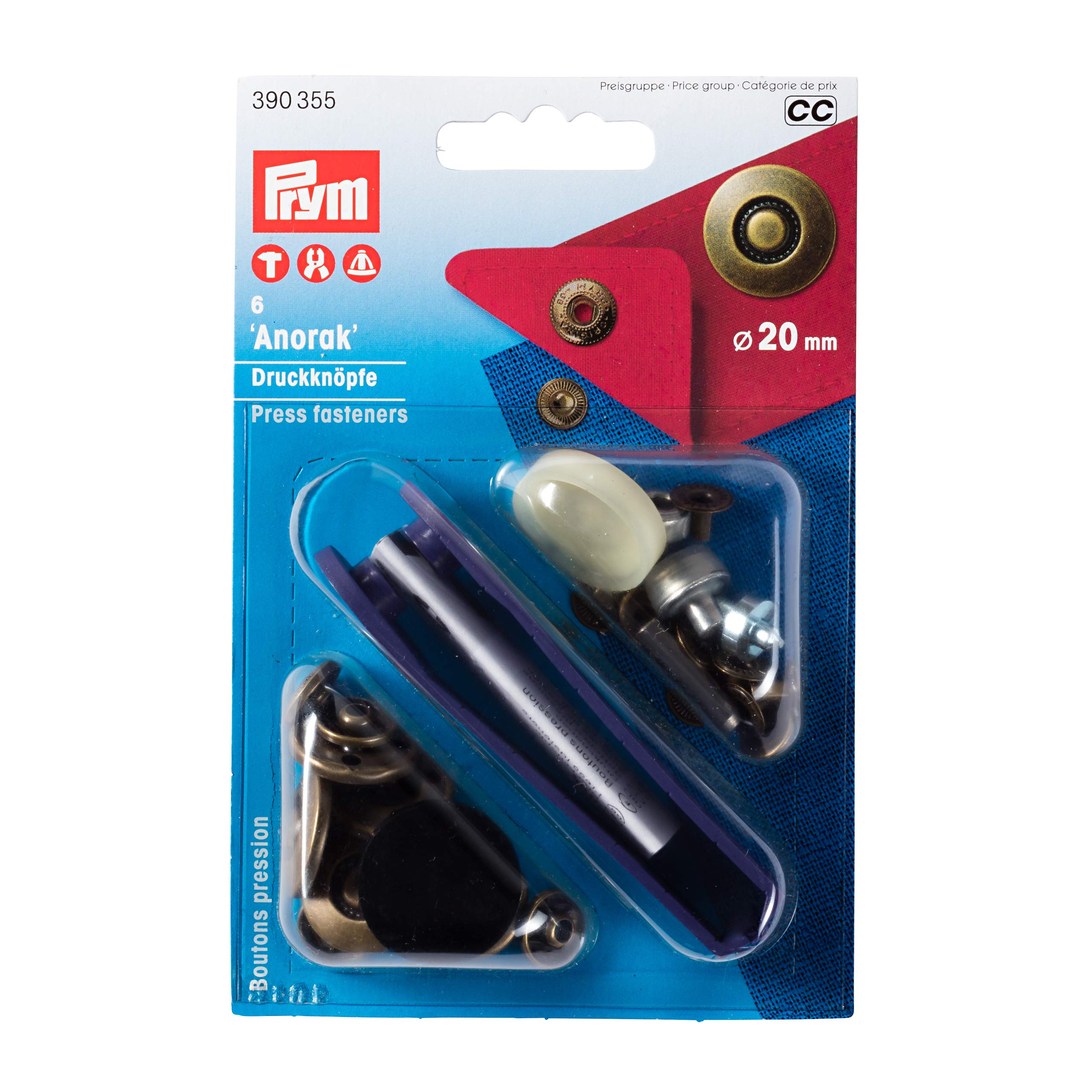 Prym Non-Sew Press Fastener, Metal, Old Brass, 20 mm : Amazon.co.uk ...