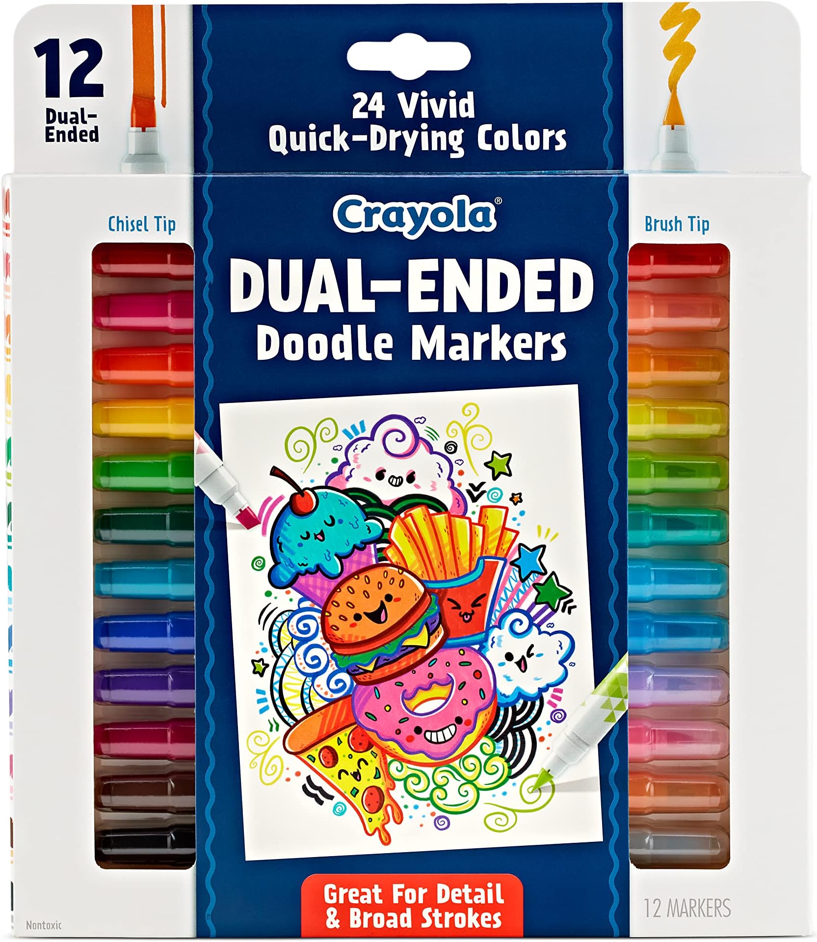 Amazon.com: Crayola Silly Scents Dual Ended Markers, Sweet Scented ...