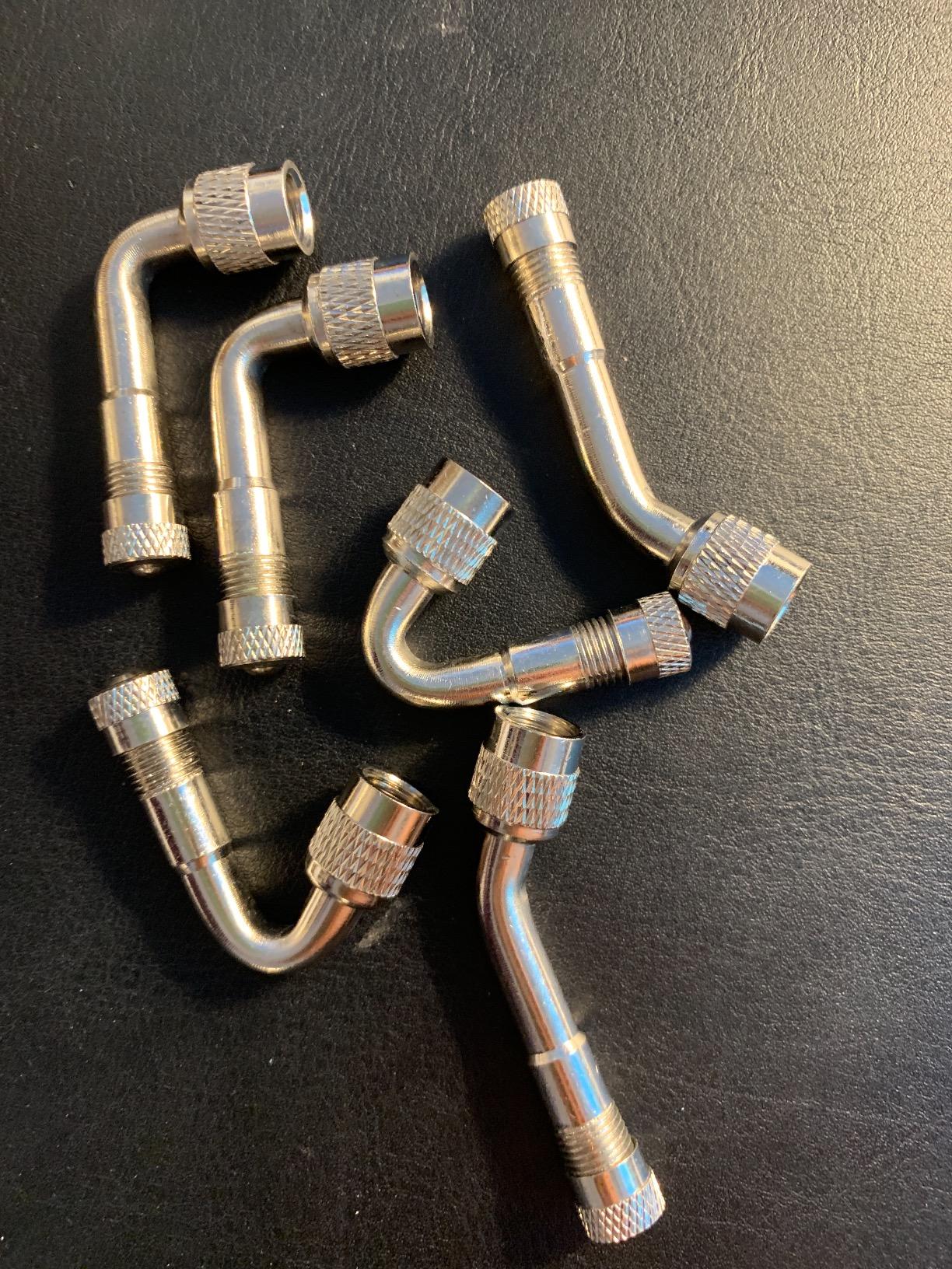 CKAuto 6 Pack 45 Degree 90 Degree 135 Degree Metal Valve Stem Extenders ...