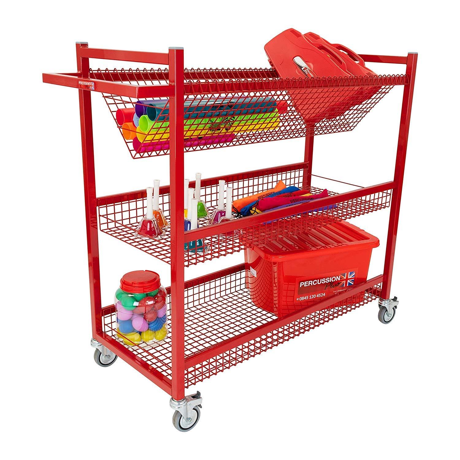 Percussion Plus PP234 Music Trolley System Complete with Wire Shelves ...