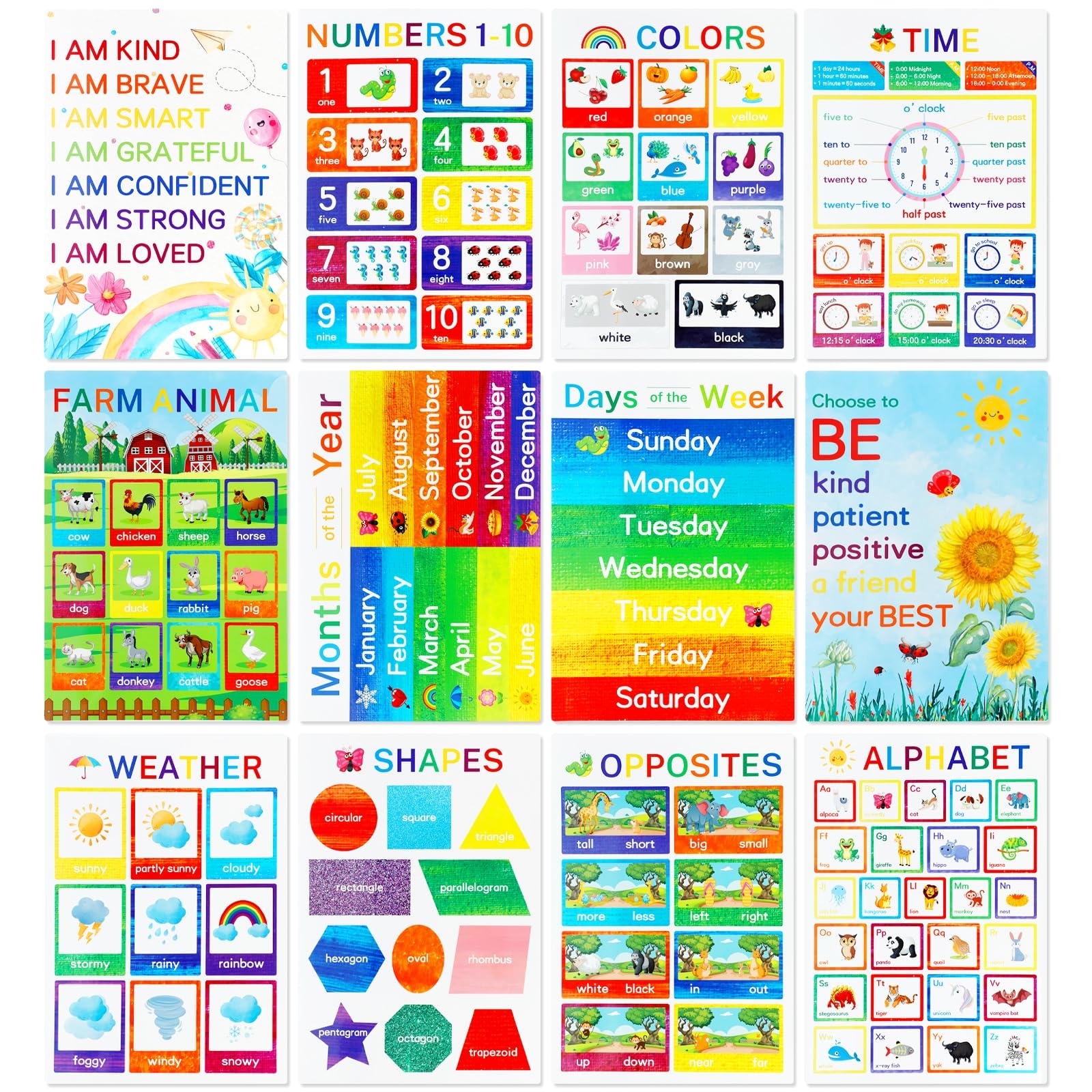 Snapklik.com : Educational Posters For Elementary Preschool ...
