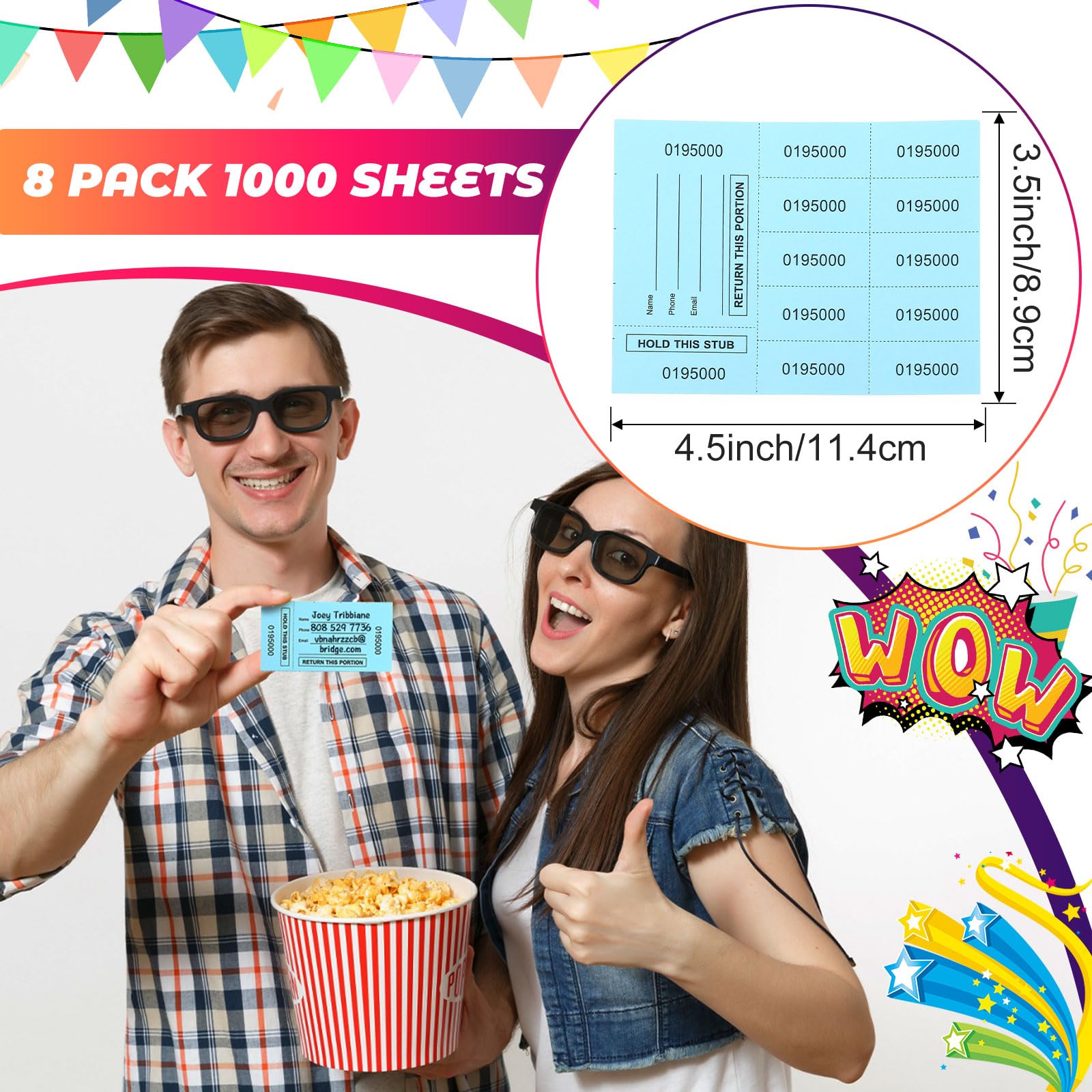 Snapklik.com : Kosiz 1000 Sheet 10 Bid Raffle Tickets Chinese Auction ...