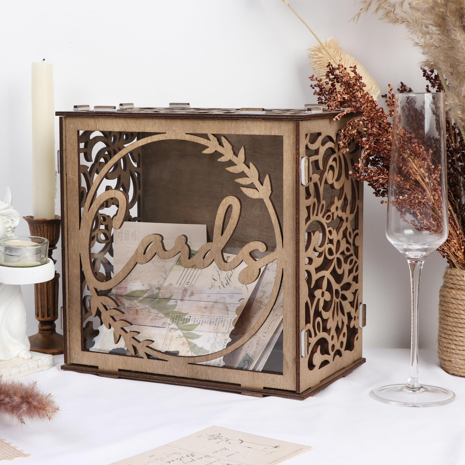 Wooden Box Wedding Envelope Holder