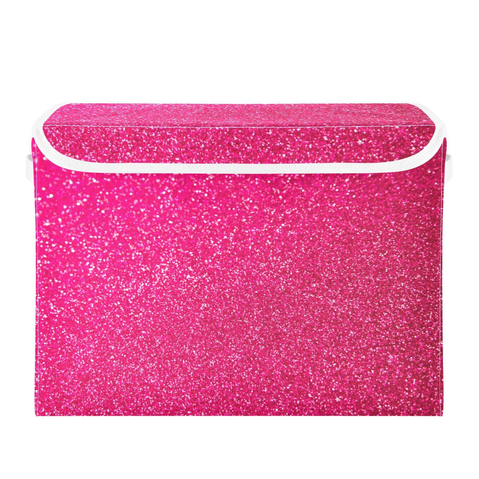 Amazon.com: GAIGEO Hot Pink Glitter Foldable Storage Bins, Storage ...
