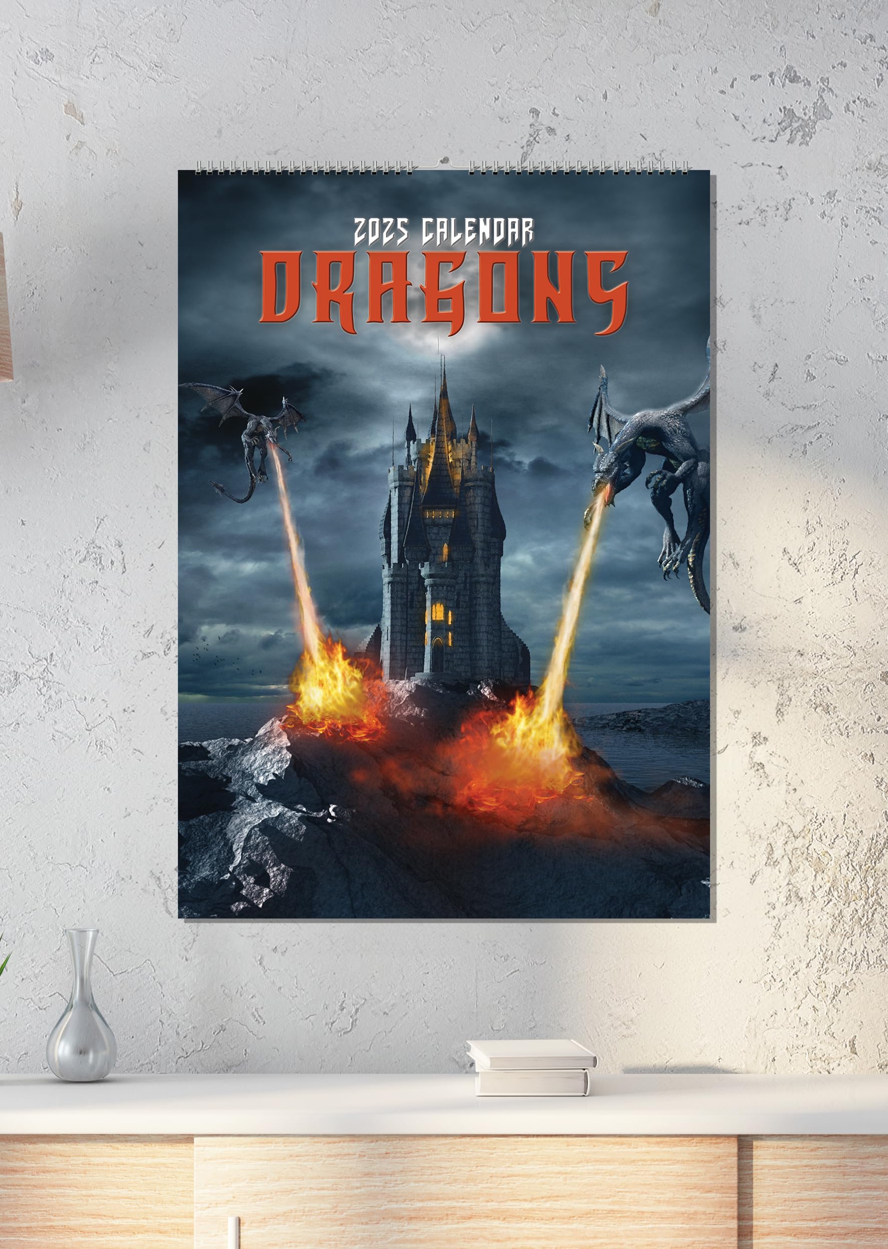 Dragons Calendar 2025 – A3 Size Wirobound Calendar – BigaMart